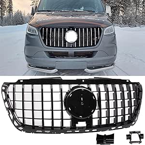 Amazon.com: ATOMETEC Black GT Style Grill Front Bumper Grilles For Mercedes Sprinter 1500 2500 ...