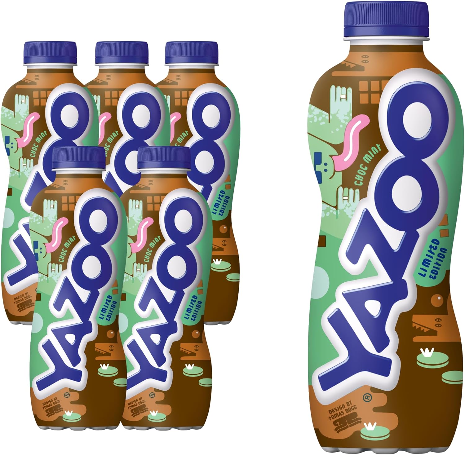 YAZOO Limited Edition Chocolate Mint Milkshake Milk Drink, High in Protein & Calcium, 1 Litre ...