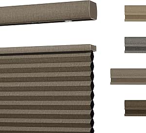 Amazon.com: Boolegon New Upgrade Top Down Bottom Up 1.5" Linen Cellular Shades Natural Fabric ...