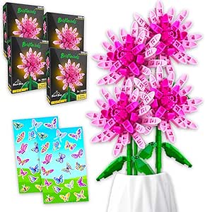 Amazon.com: Brickcraft Bricktanicals Flower Bouquet Set - Bundle with 4 ...