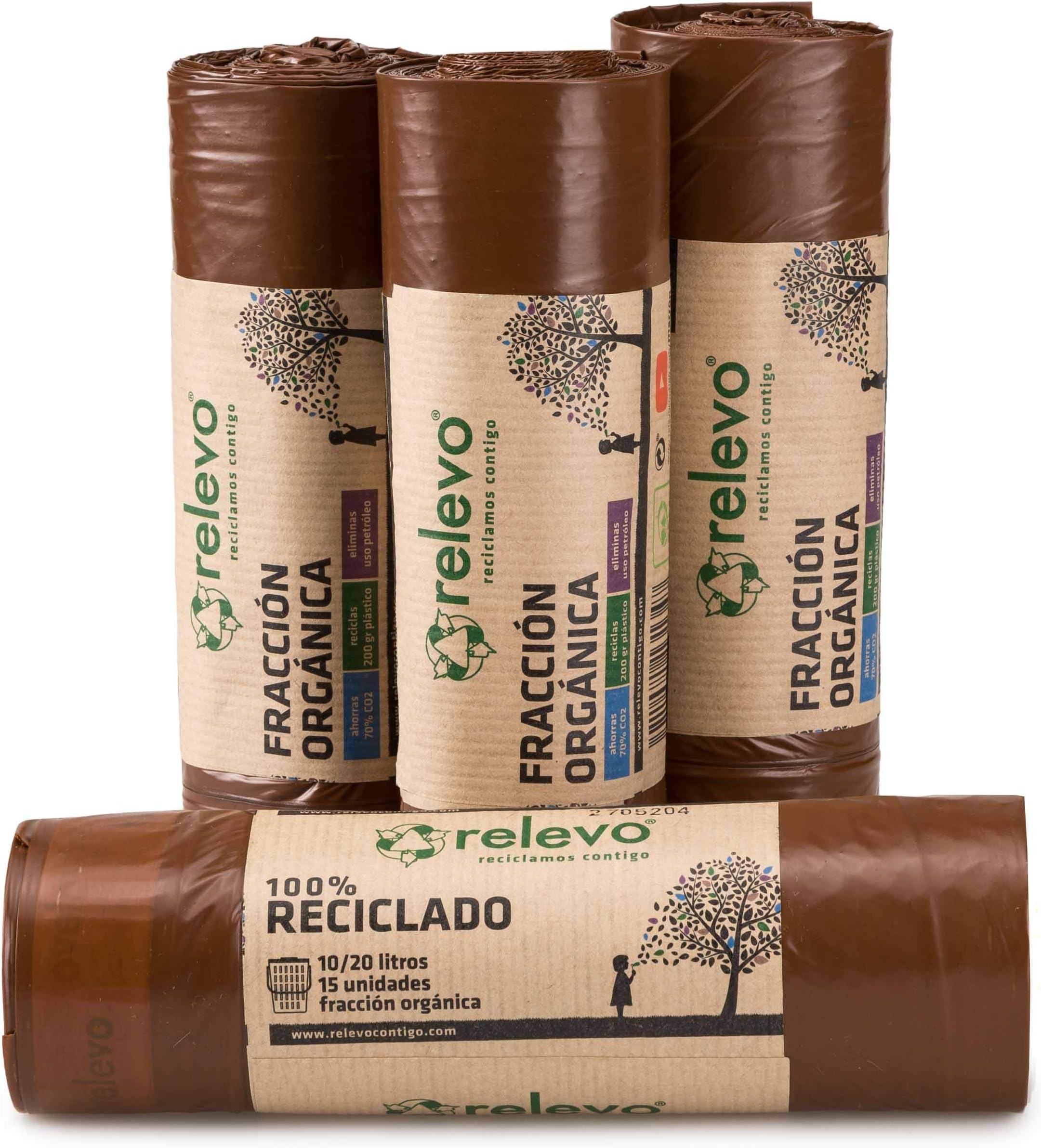 Hokky 20 L Heavy Duty Bin Bags, Drawstring Bin Liner, 110 Bags : Amazon ...