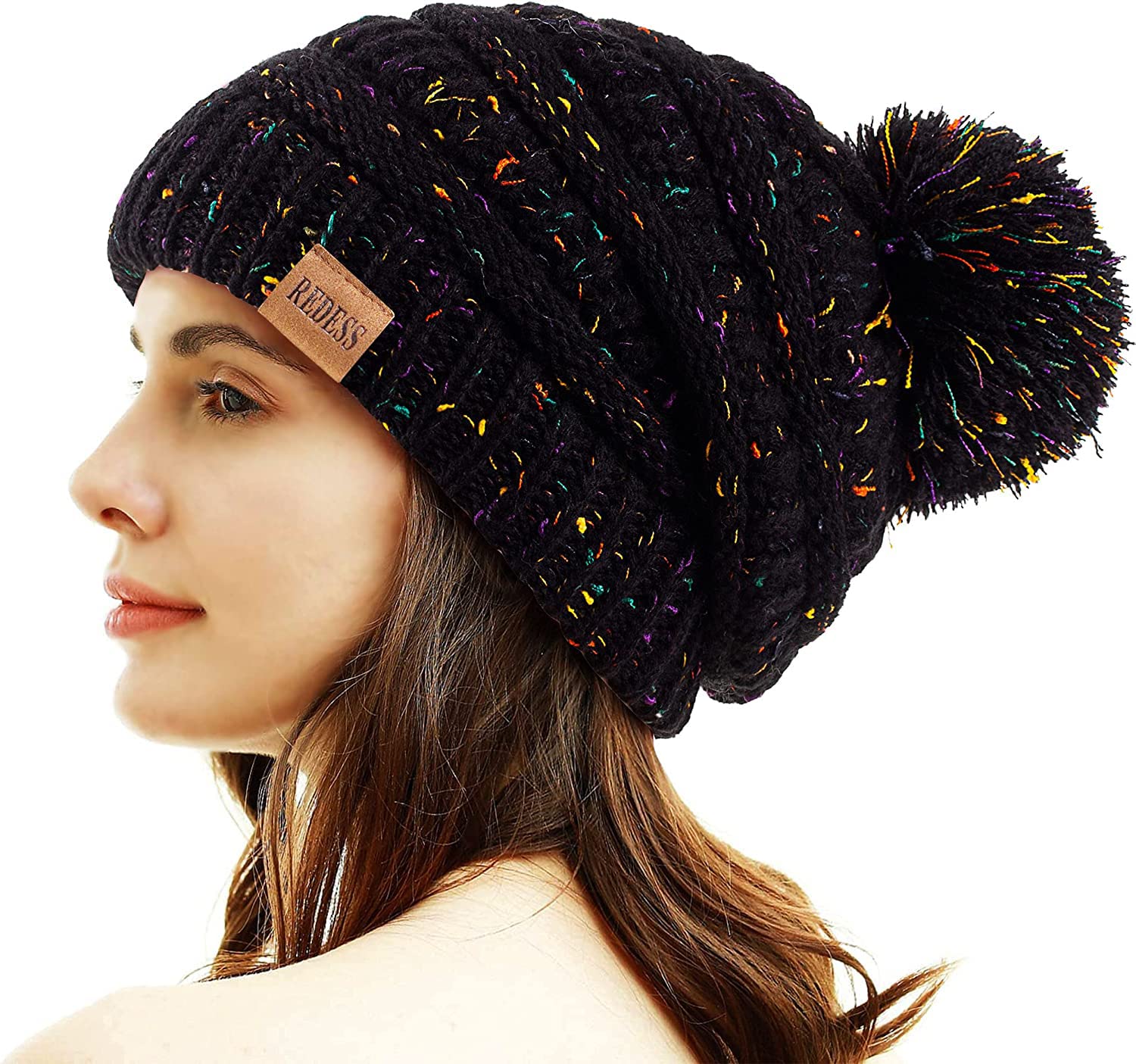 Snapklik.com : REDESS Women Winter Pom Pom Beanie Hat