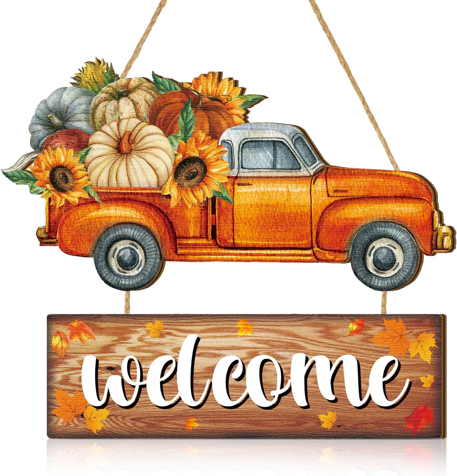 Amazon.com: HEYINSHEN Fall Door Sign Decor Autumn Gnome Hanging Sign ...