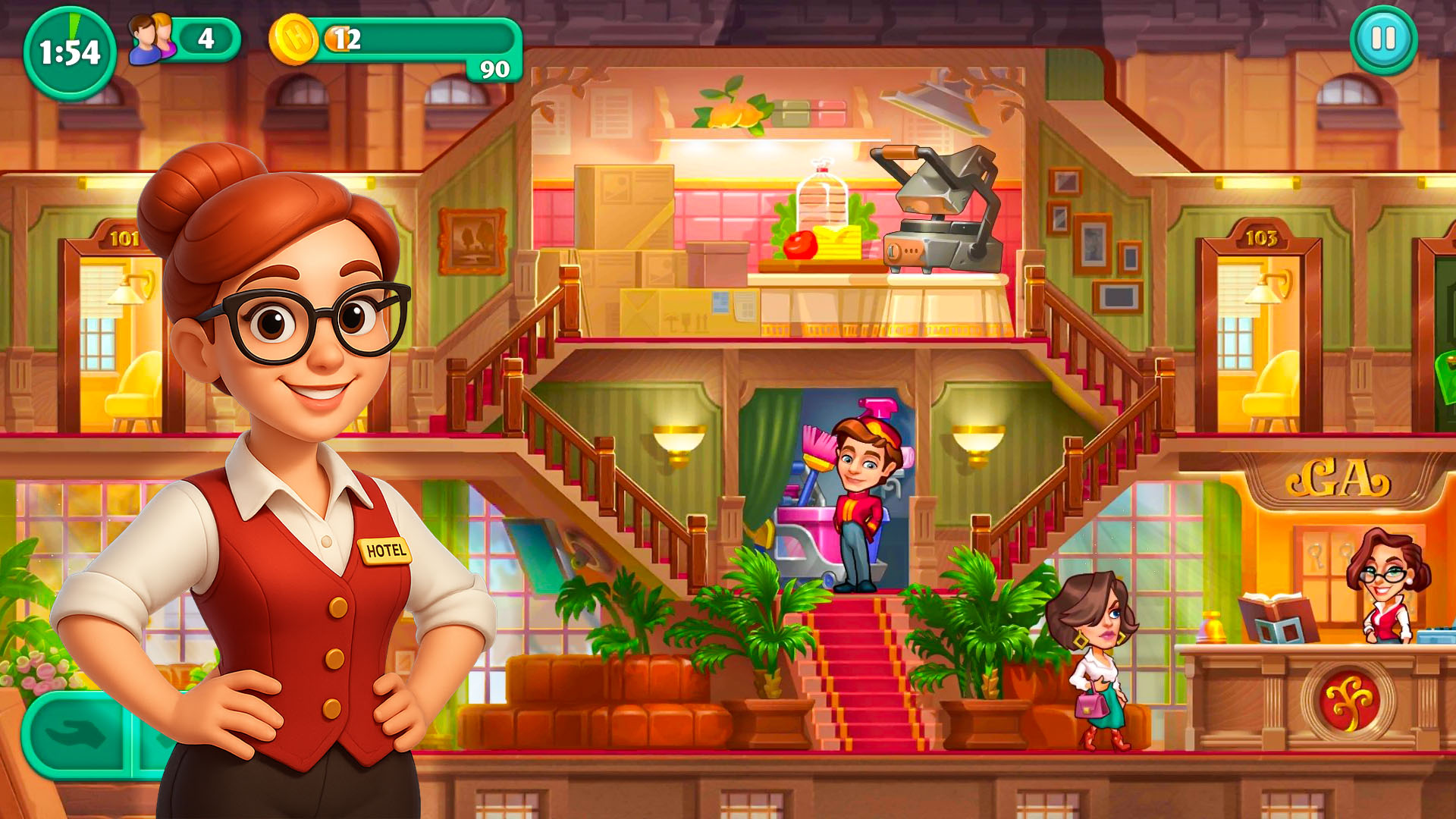 Grand Hotel Mania: Idle Management Tycoon Empire Simulator - App on ...