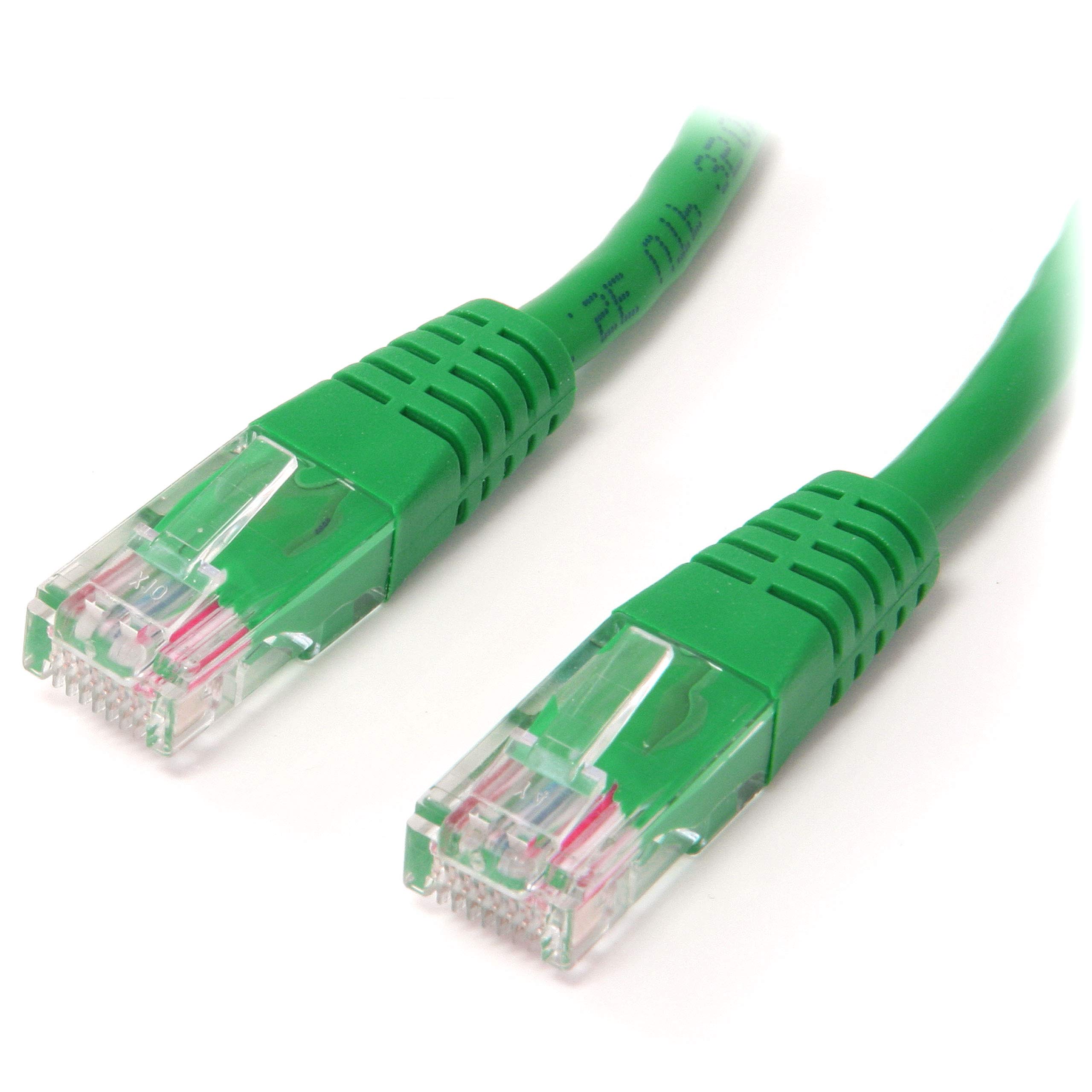 Amazon.com: StarTech.com Cat5e Ethernet Cable - 3 ft - Green - Patch ...
