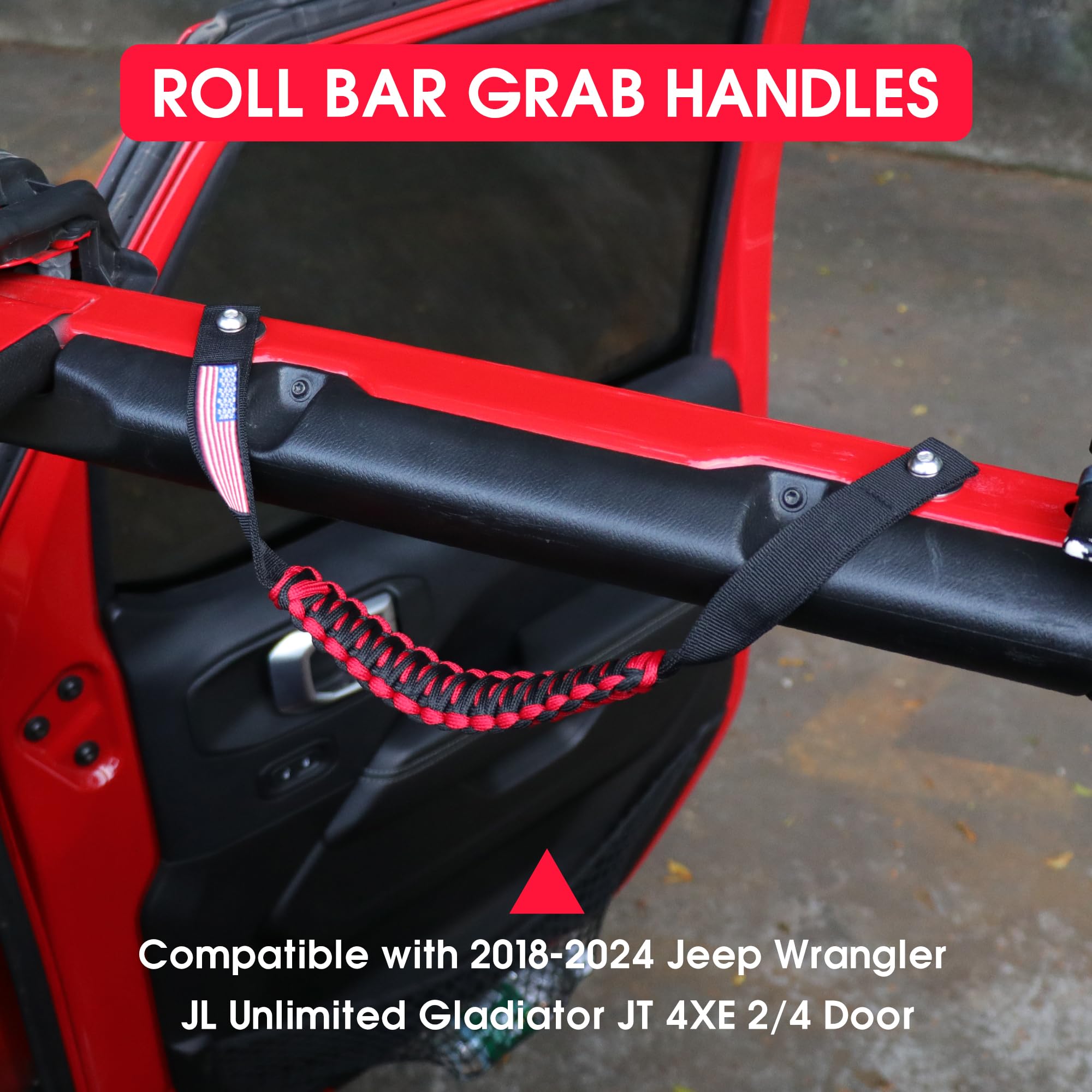 Snapklik.com : Sukemichi Roll Bar Grab Handles For Jeep Wrangler ...
