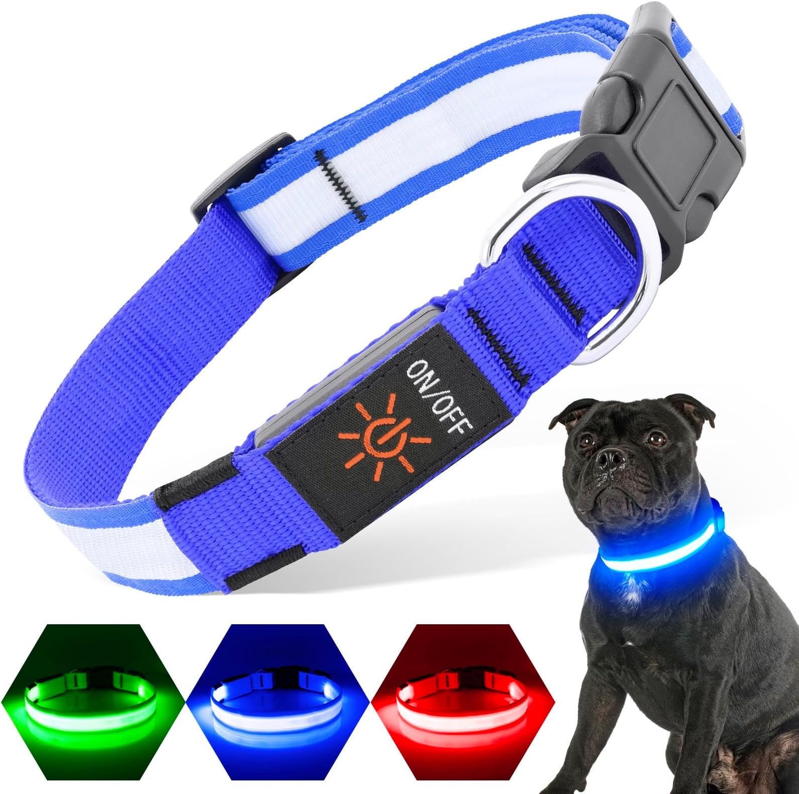 PZRLit Leuchthalsband Hund Aufladbar, Hundehalsband Leuchtend für Klein ...