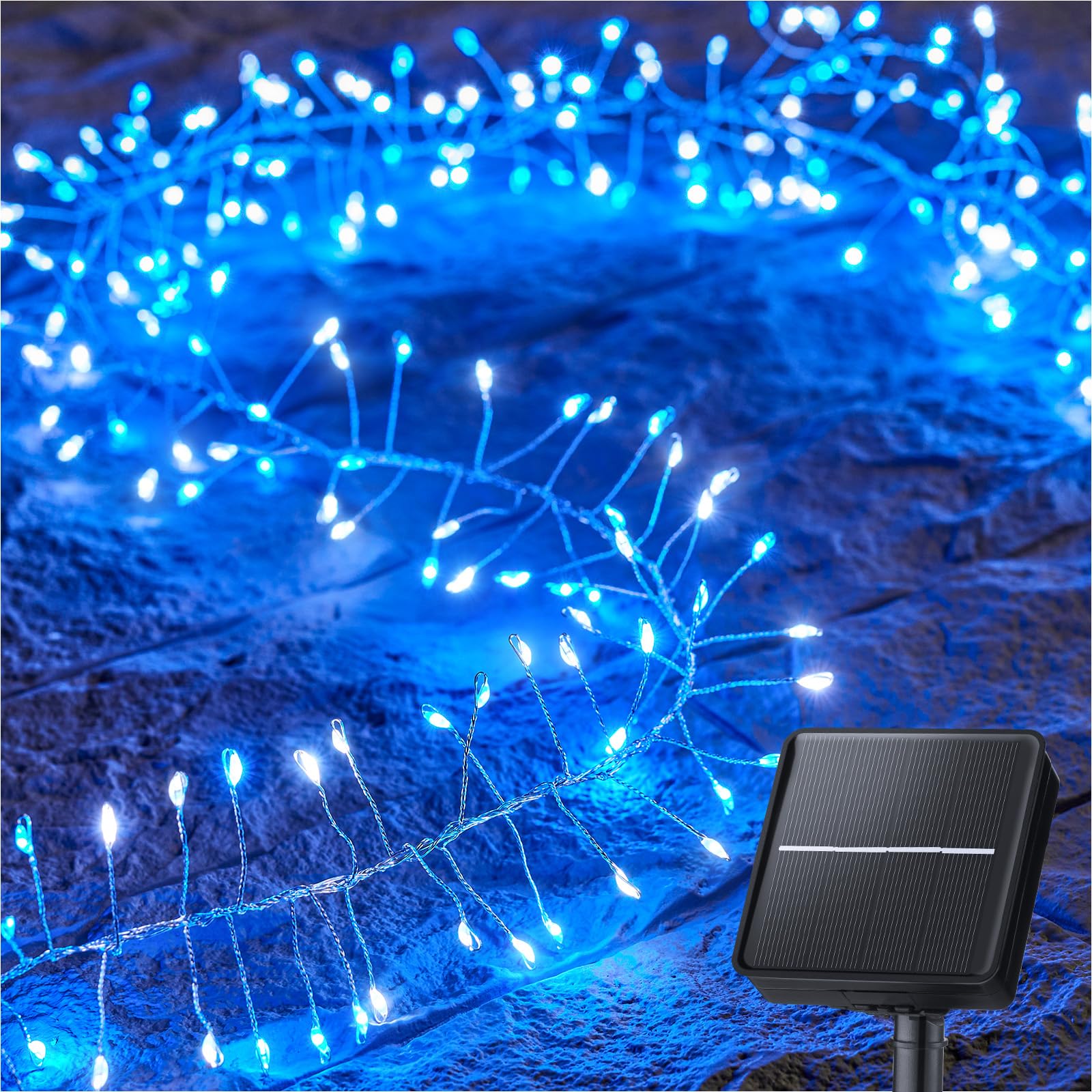 Amazon.com: Minetom Solar Lights Outdoor, 19.6Ft 240 LED Solar String ...