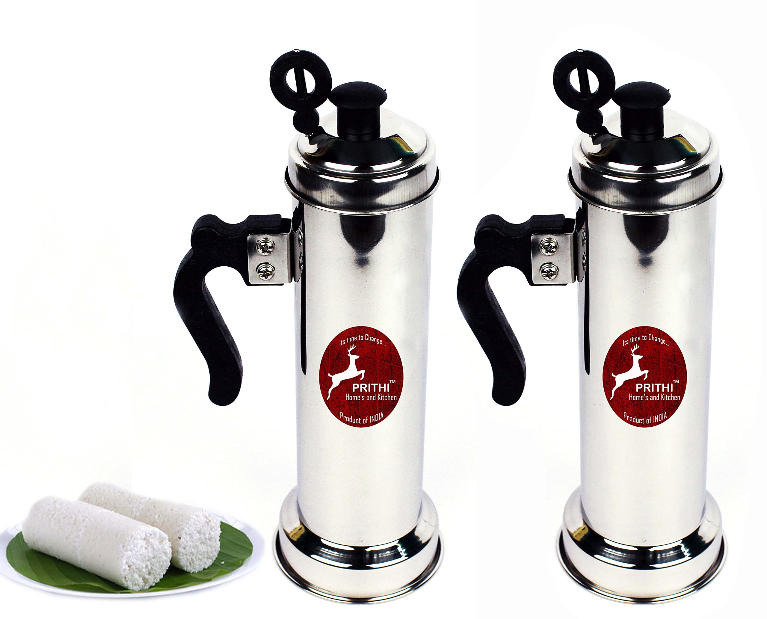 Prithi Home's and Kitchen Stainless Steel Puttu Maker/Puttu Kudam/Puttu ...