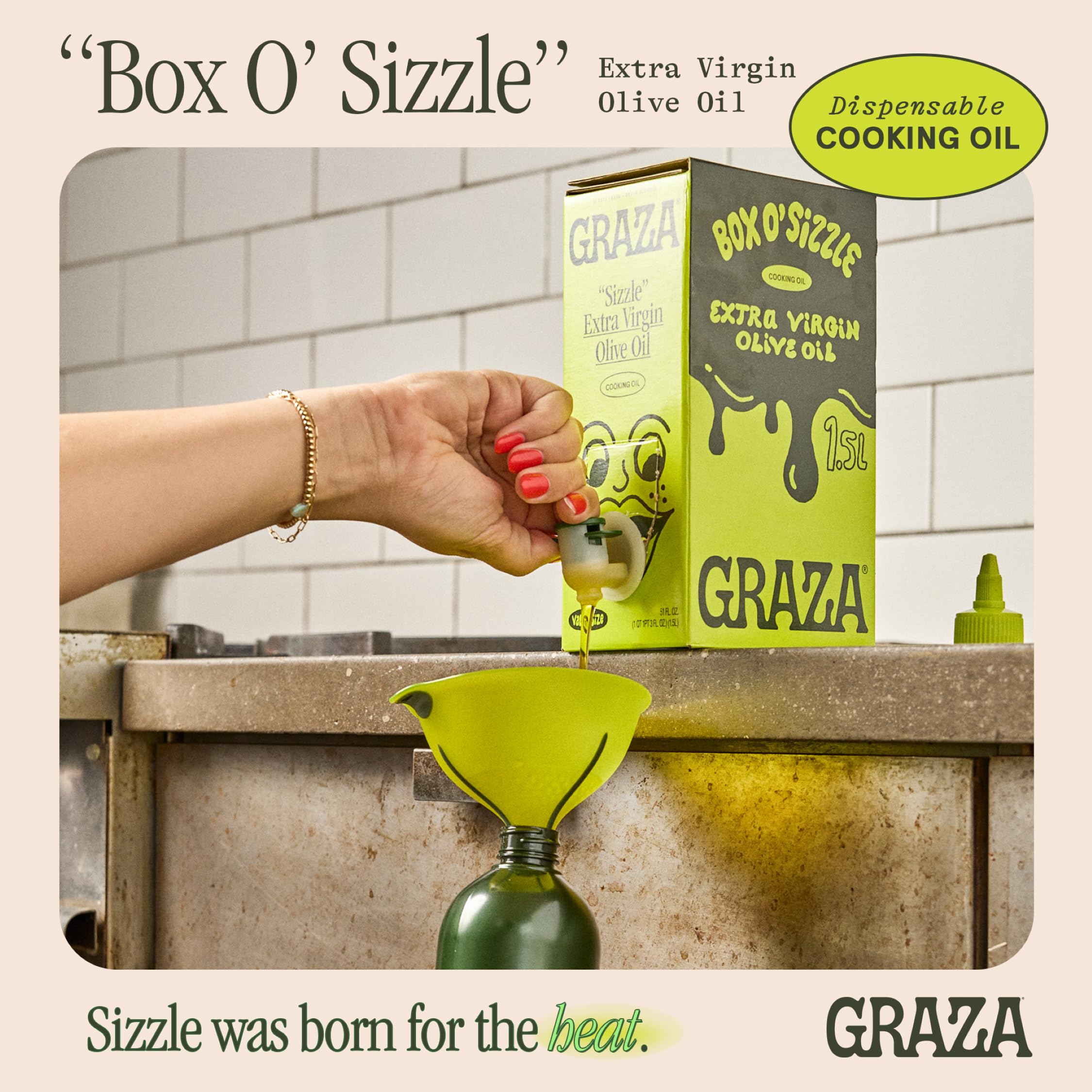 Snapklik.com : Graza Sizzle Extra Virgin Olive Oil, Cooking Oil - High ...