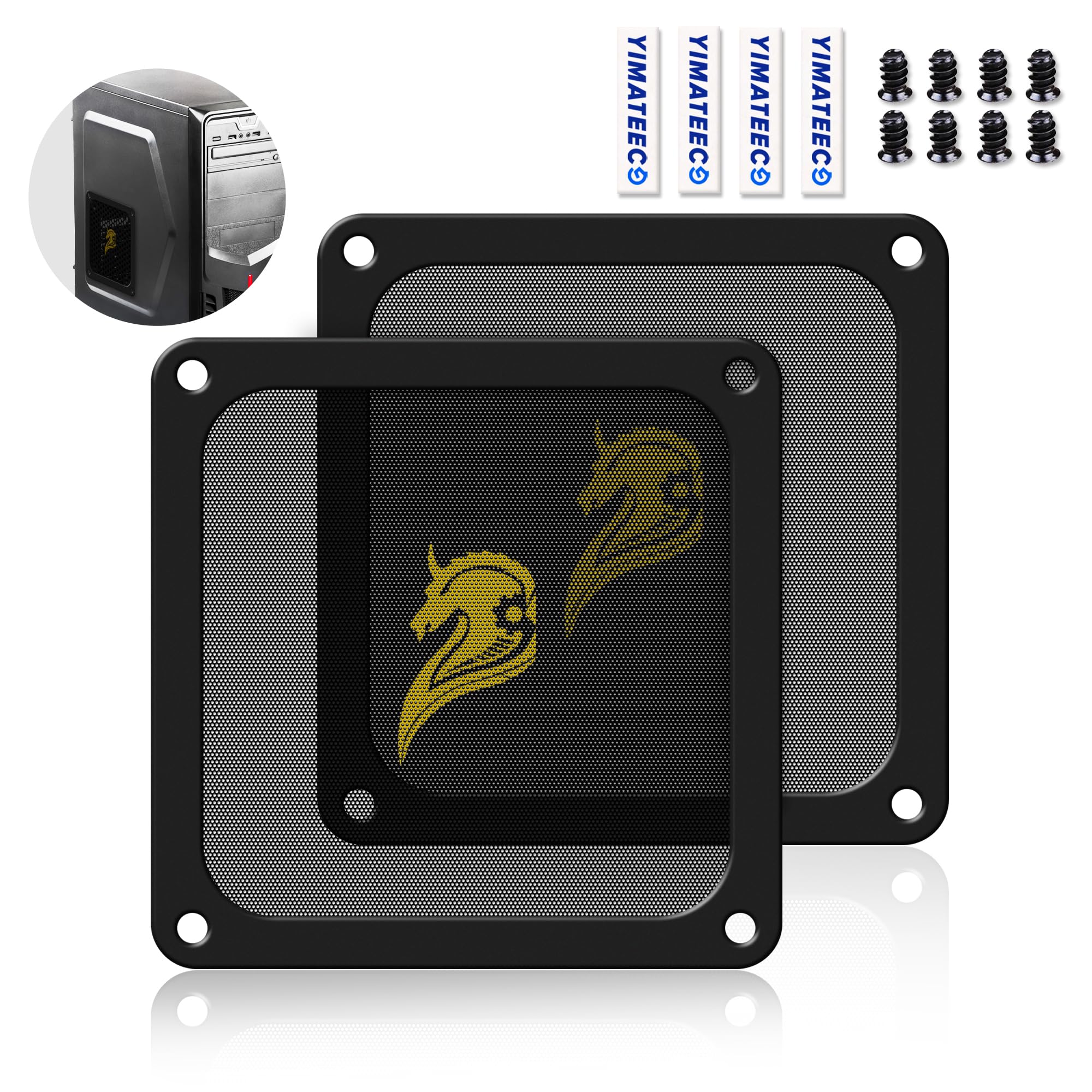 120mm Fan Filter PC Dust Filter Computer Fan Grills Dust Mesh Magnetic ...