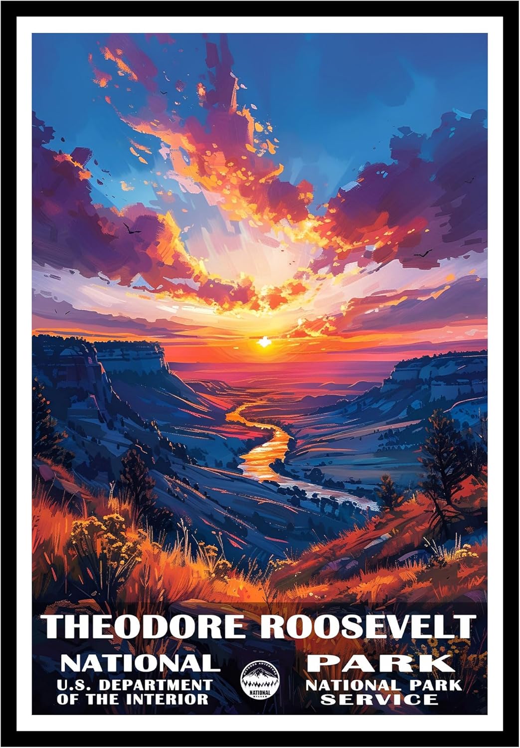 Amazon.com: Theodore Roosevelt National Park Poster, Theodore Roosevelt ...