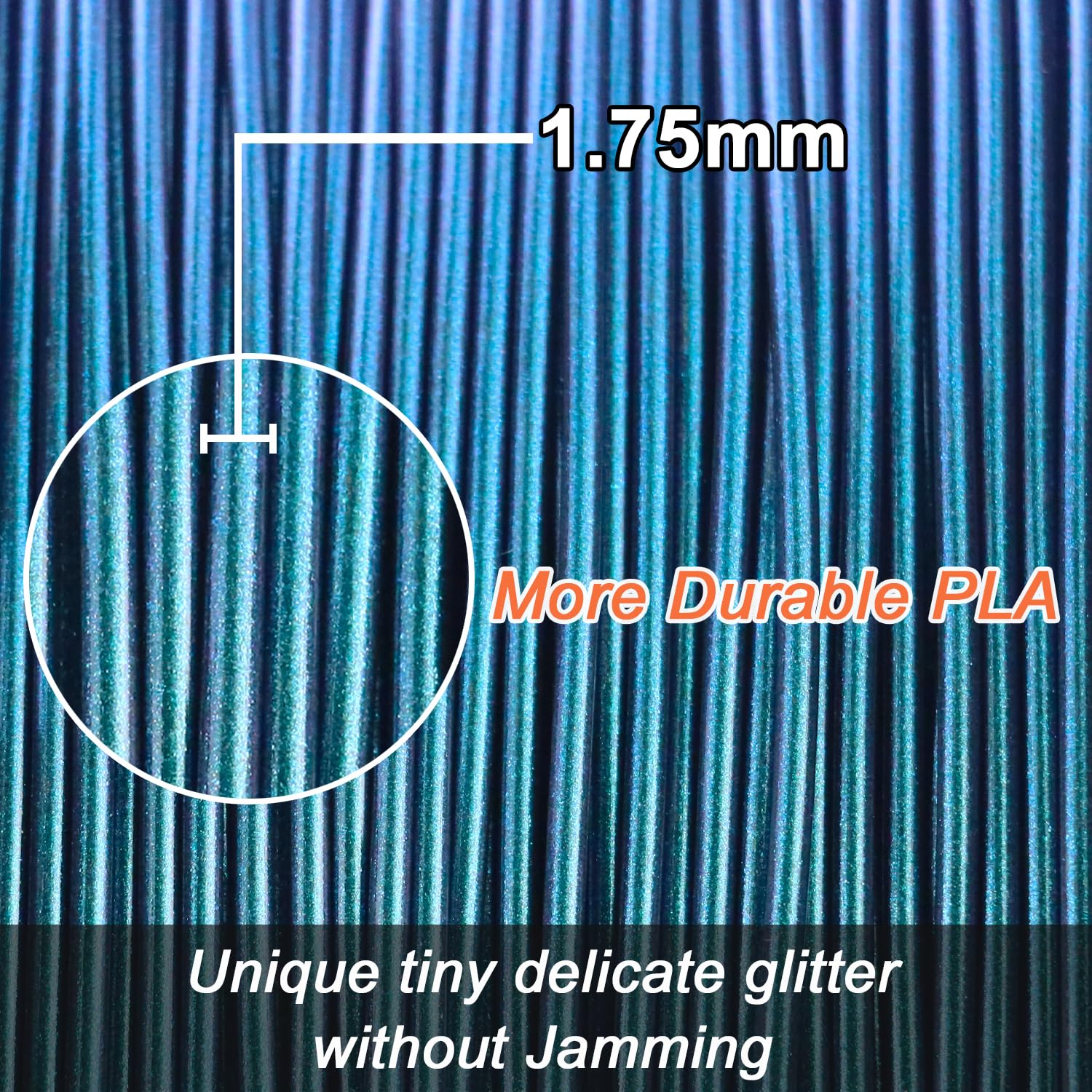 Snapklik.com : LOVOON 3D PLA Filament 1.75mm Sparkle Glitter, Burnt ...