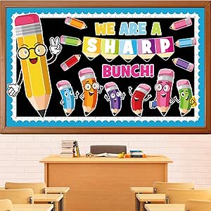 Amazon.com: Pencil Themed Bulletin Board Decorations Set, Back to ...