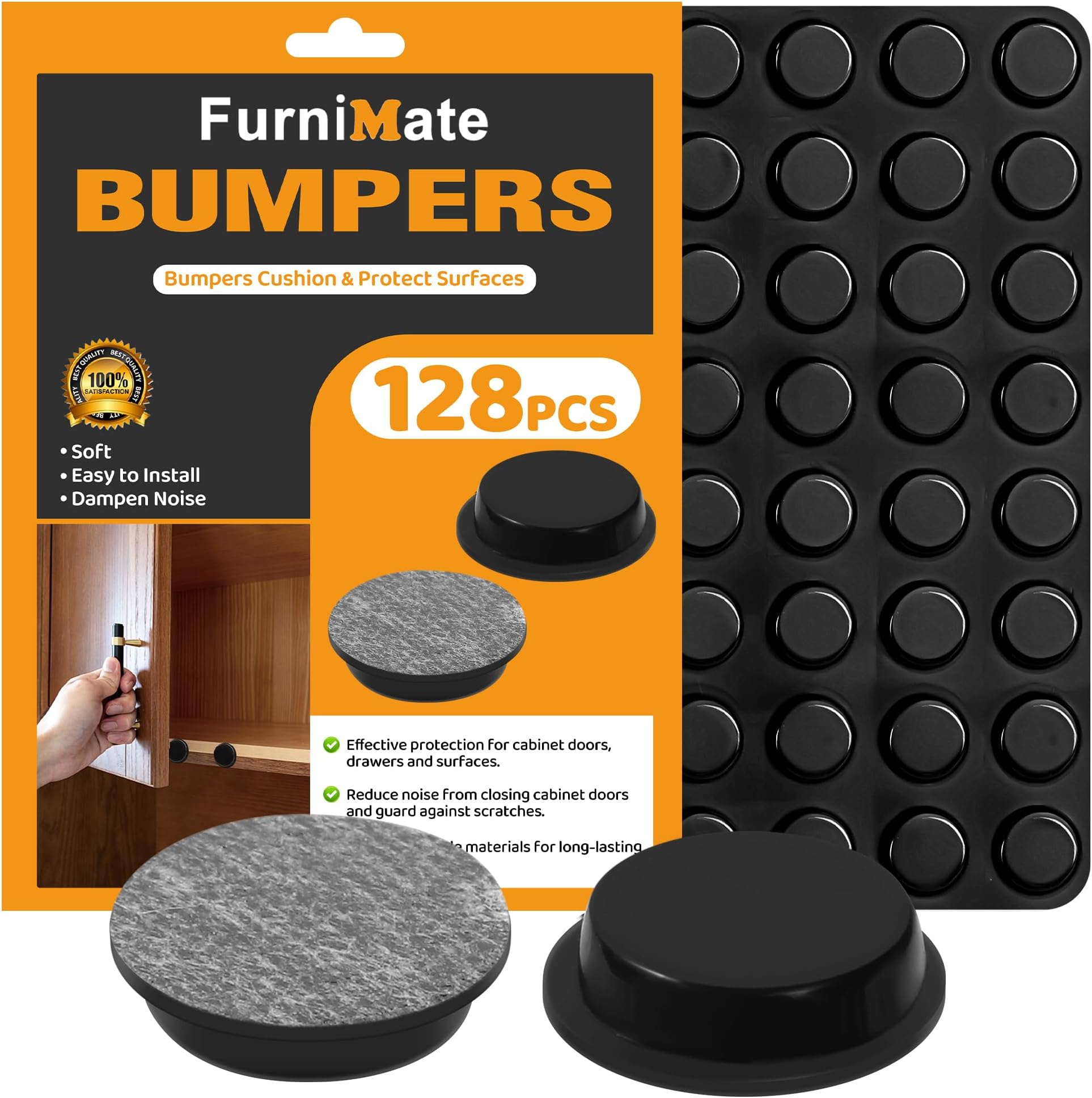 Oval Rubber Feet Self Adhesive - 1/2" x 3/4" x 1/4" Black Rubber Feet ...