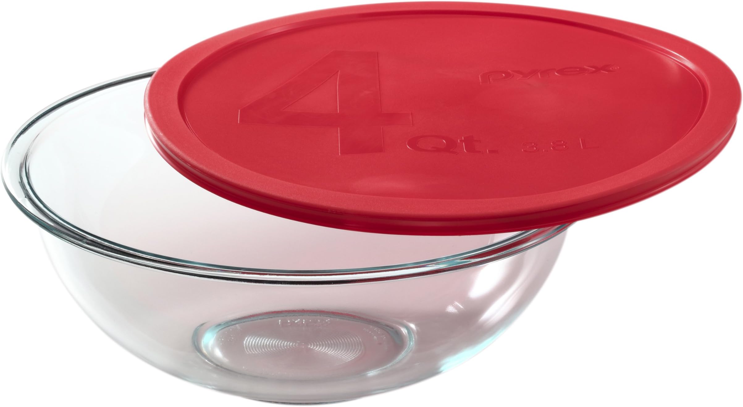 Amazon.com: Pyrex Smart Essentials 4-Quart Glass Mixing Bowl, 3.79 ...