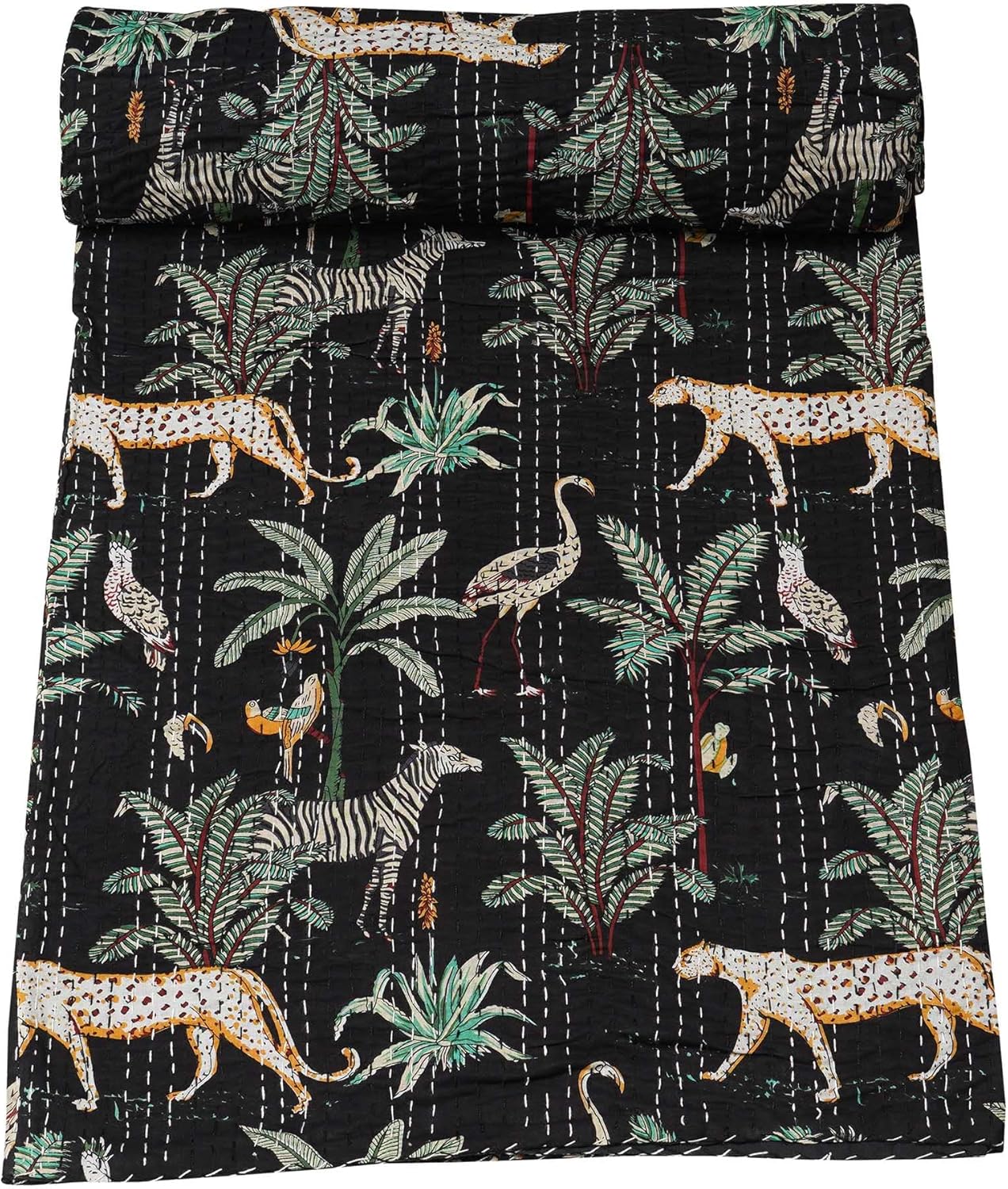 Amazon.com: Marubhumi Indian Traditional Pure Cotton Jungle Print ...