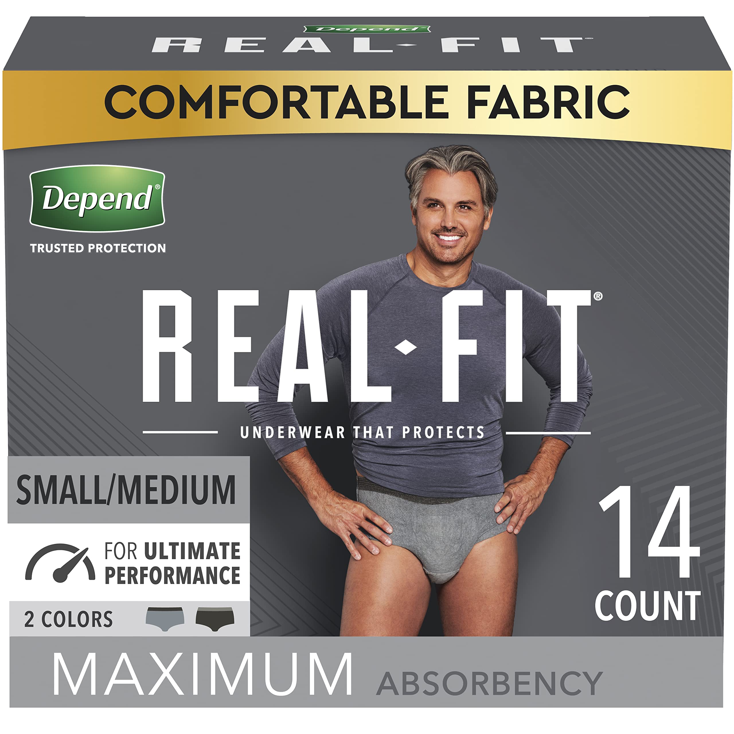 Buy Depend Real Fit Incontinence Underwear for Men with Maximum ...