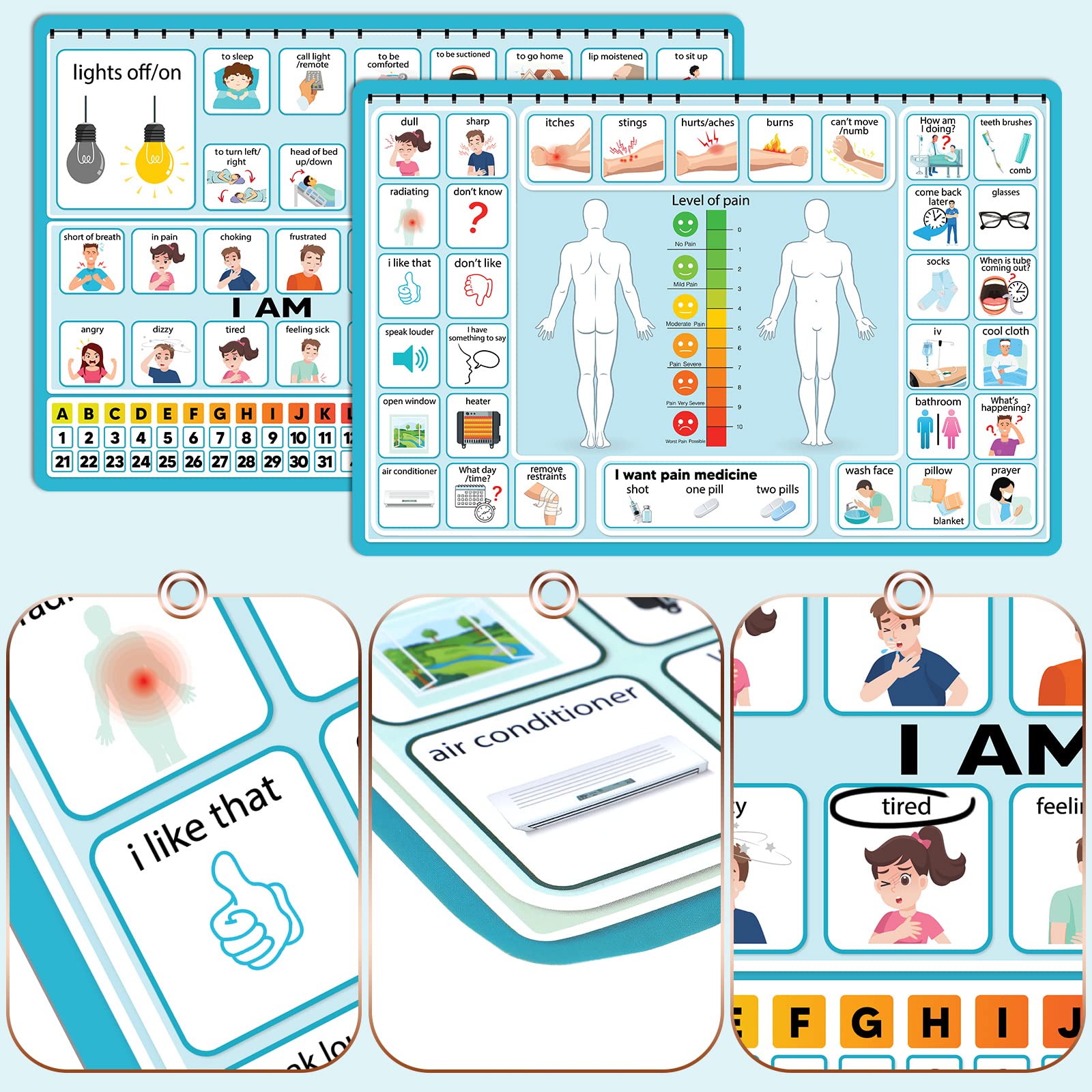 Snapklik.com : 6 Pcs Communication Board For Nonverbal Adults Aphasia ...
