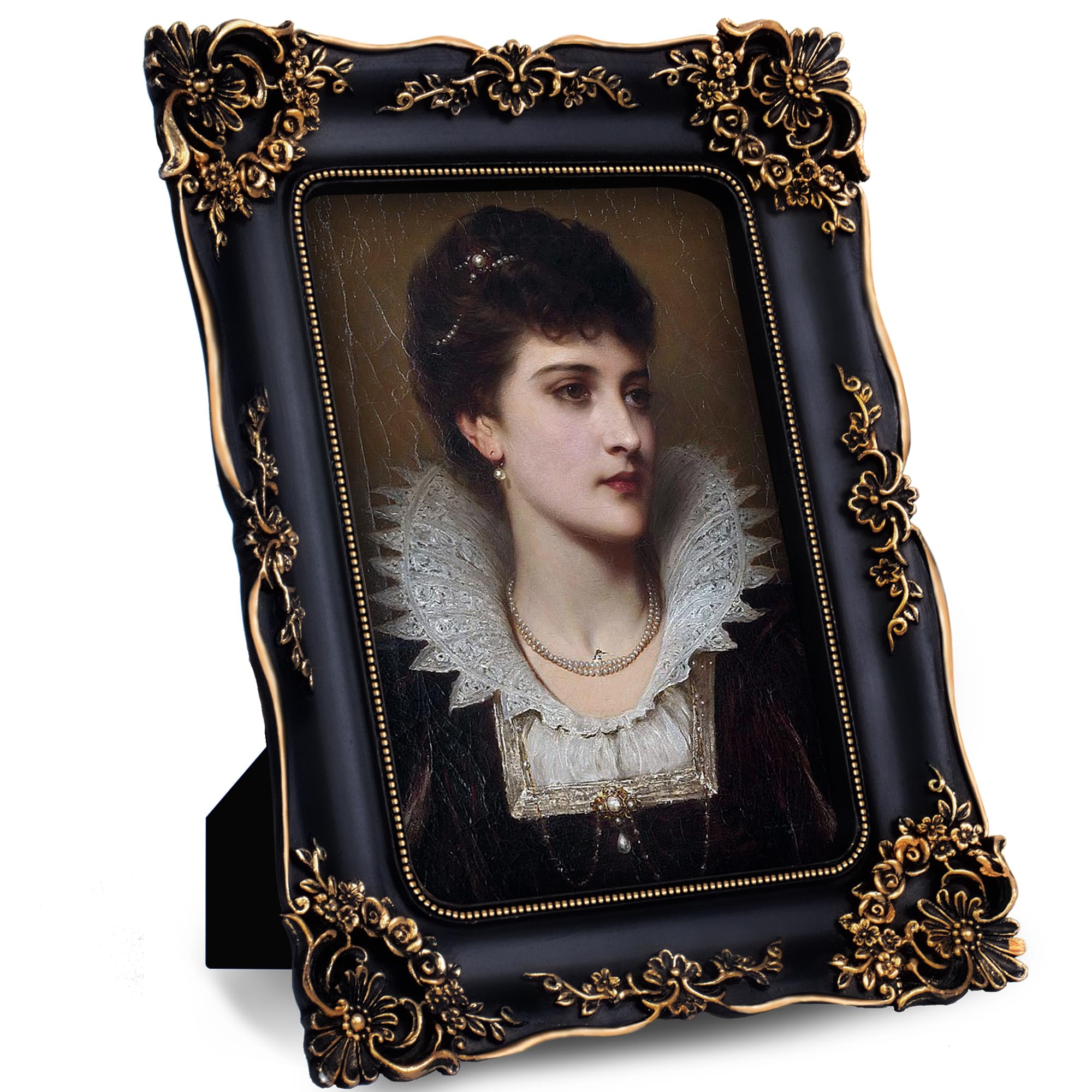 Amazon.com - FJXMFRAME Vintage 5x7 Picture Frame Black Antique Picture ...