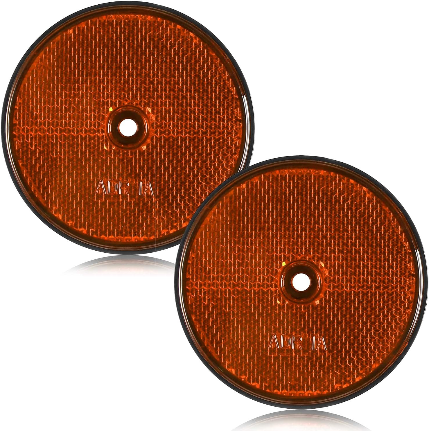 Hawkeye 2pcs Round Amber Reflectors,Rear Reflectors for Trailers ...