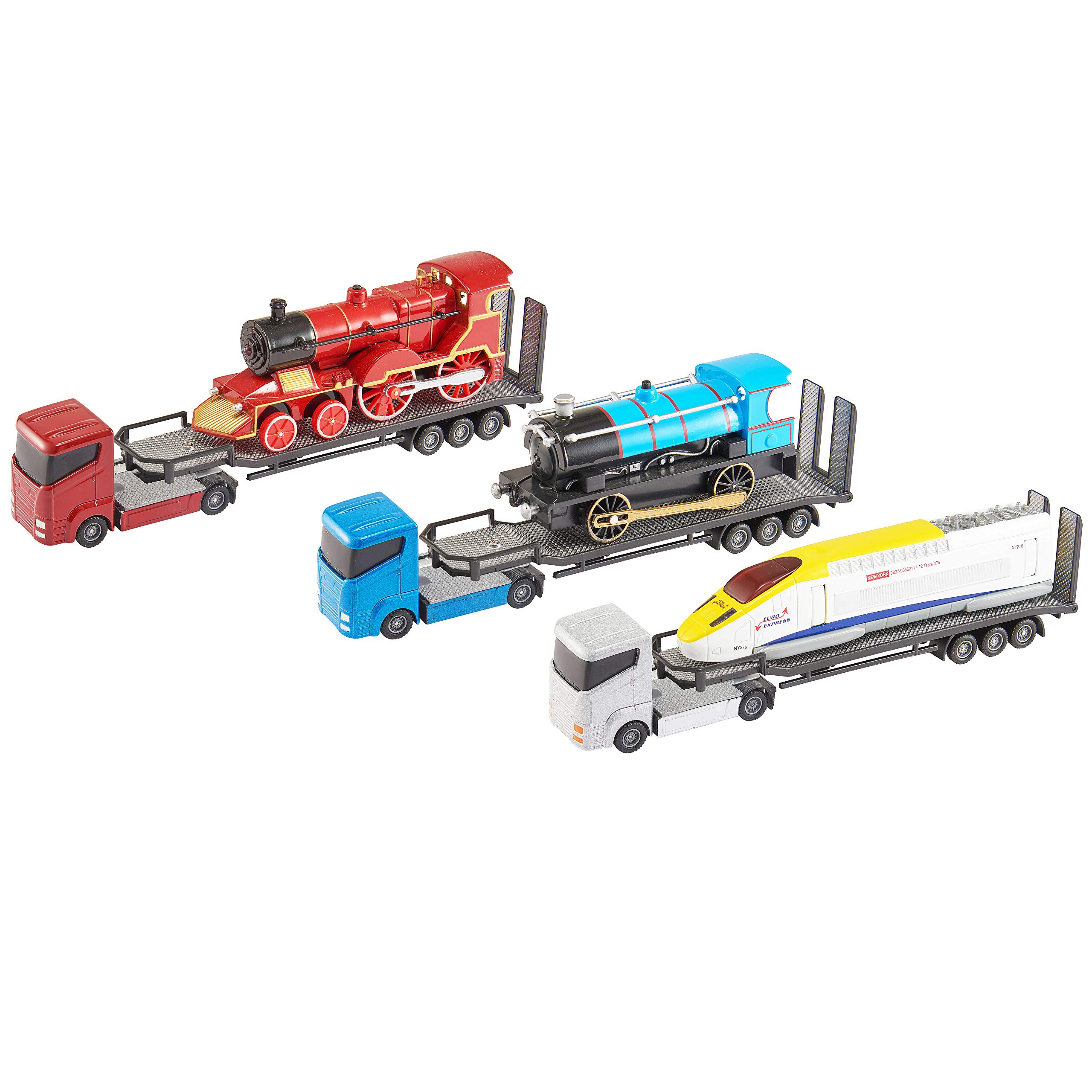 Teamsterz Die-cast Heavy Engine Train Transporter | Kids Metal Toy Rail ...