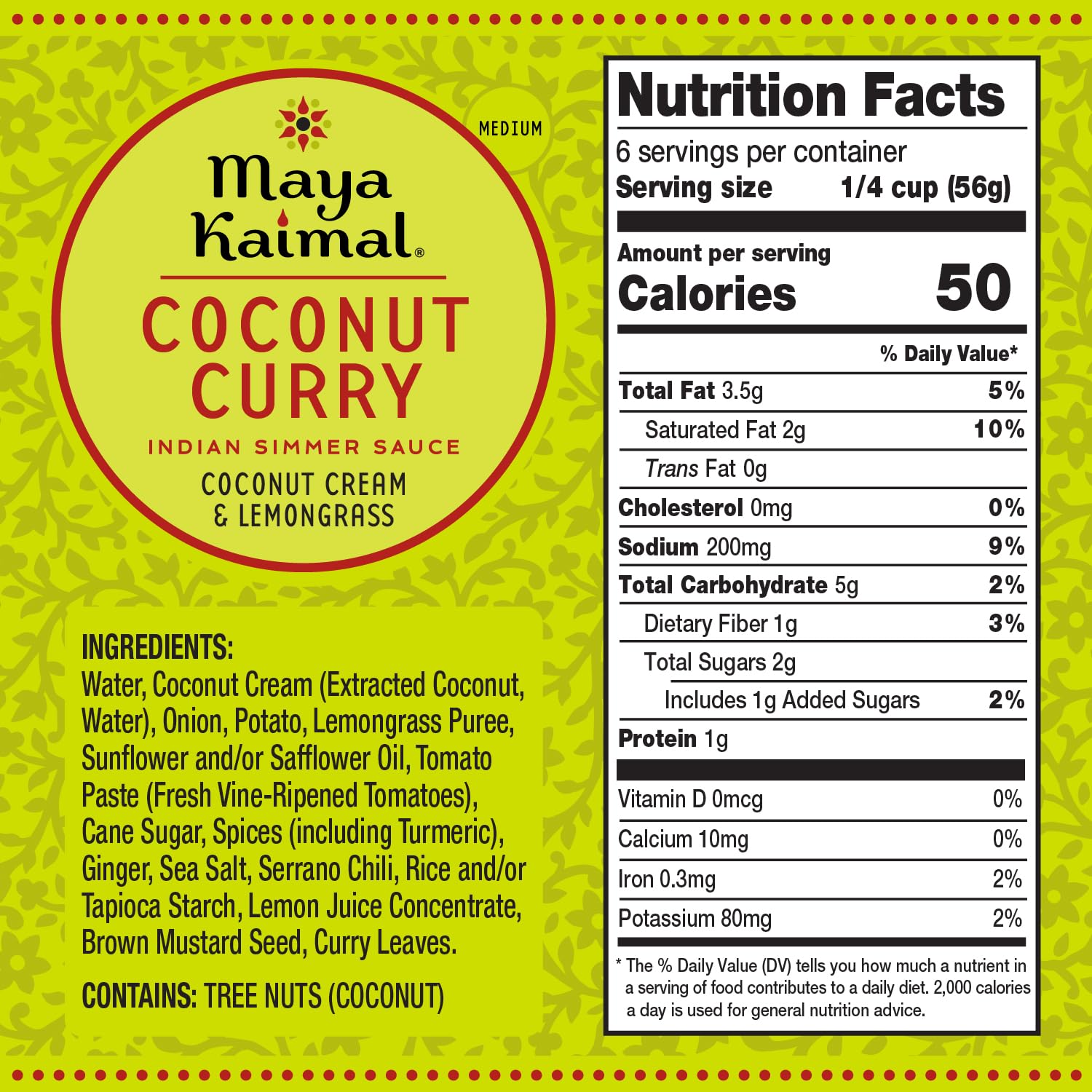 Snapklik.com : Maya Kaimal Coconut Curry Simmer Sauce, 12.5 Oz, Medium ...