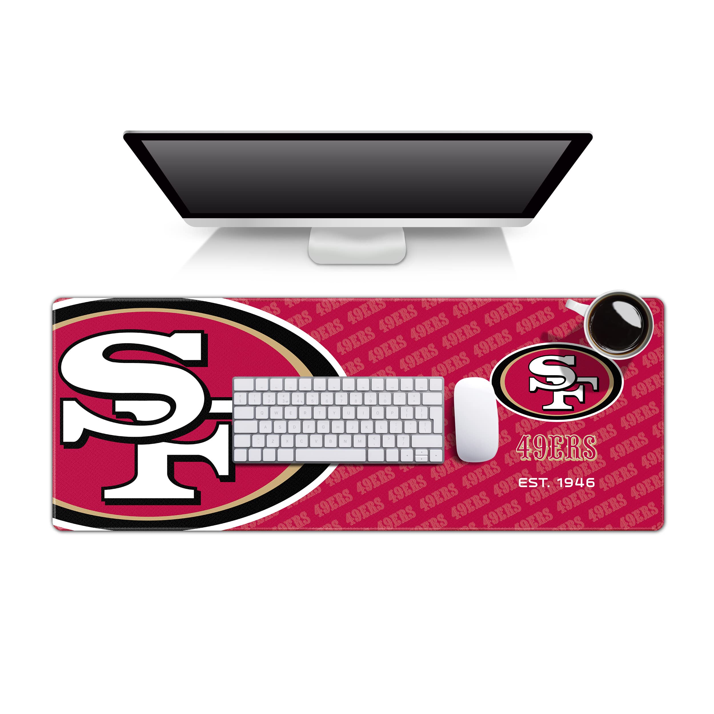 YouTheFan NFL San Francisco 49ers Logo Series Desk Pad SMU, Computer ...