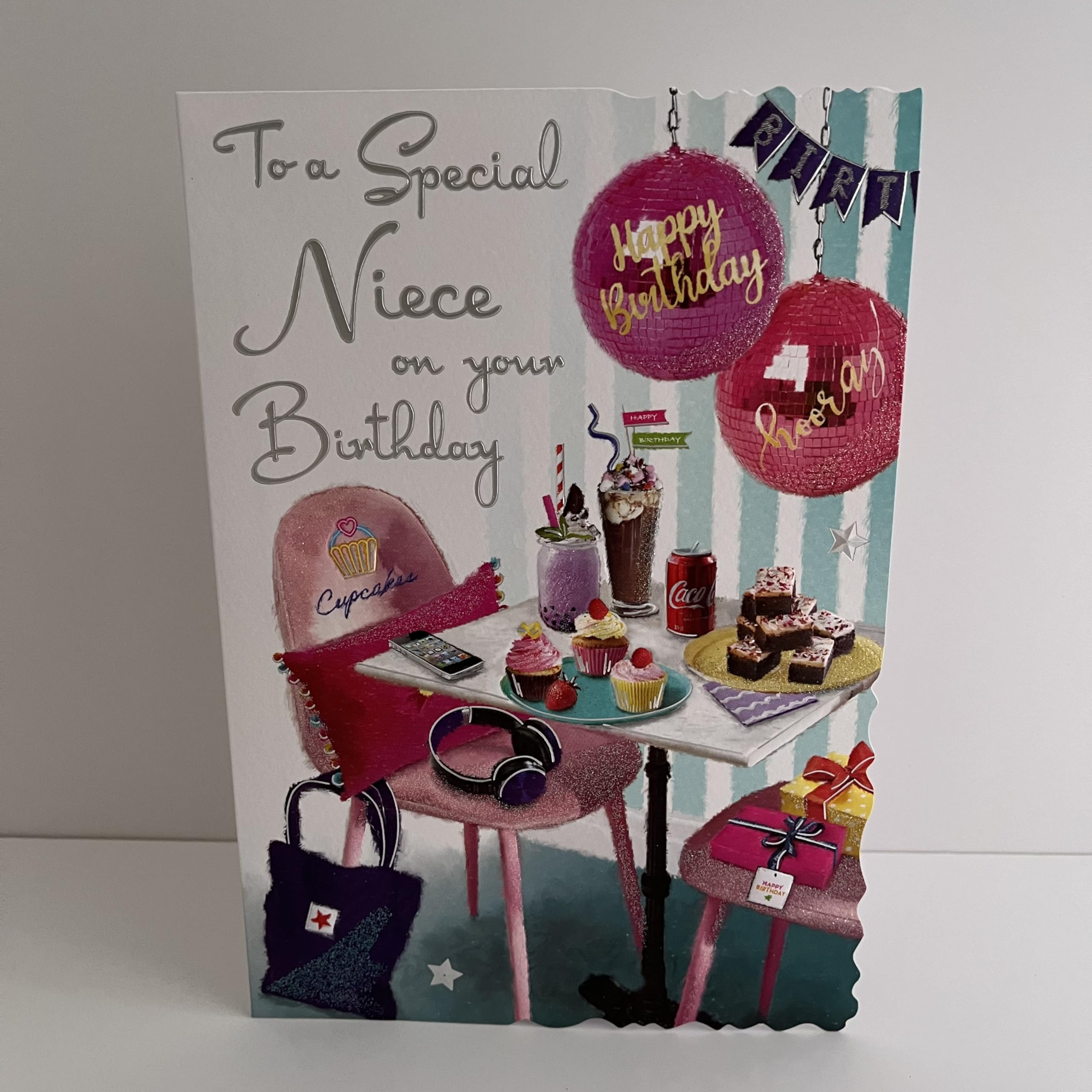 Niece Birthday Card - Special Niece - Ice Cream and Cakes - Girly ...