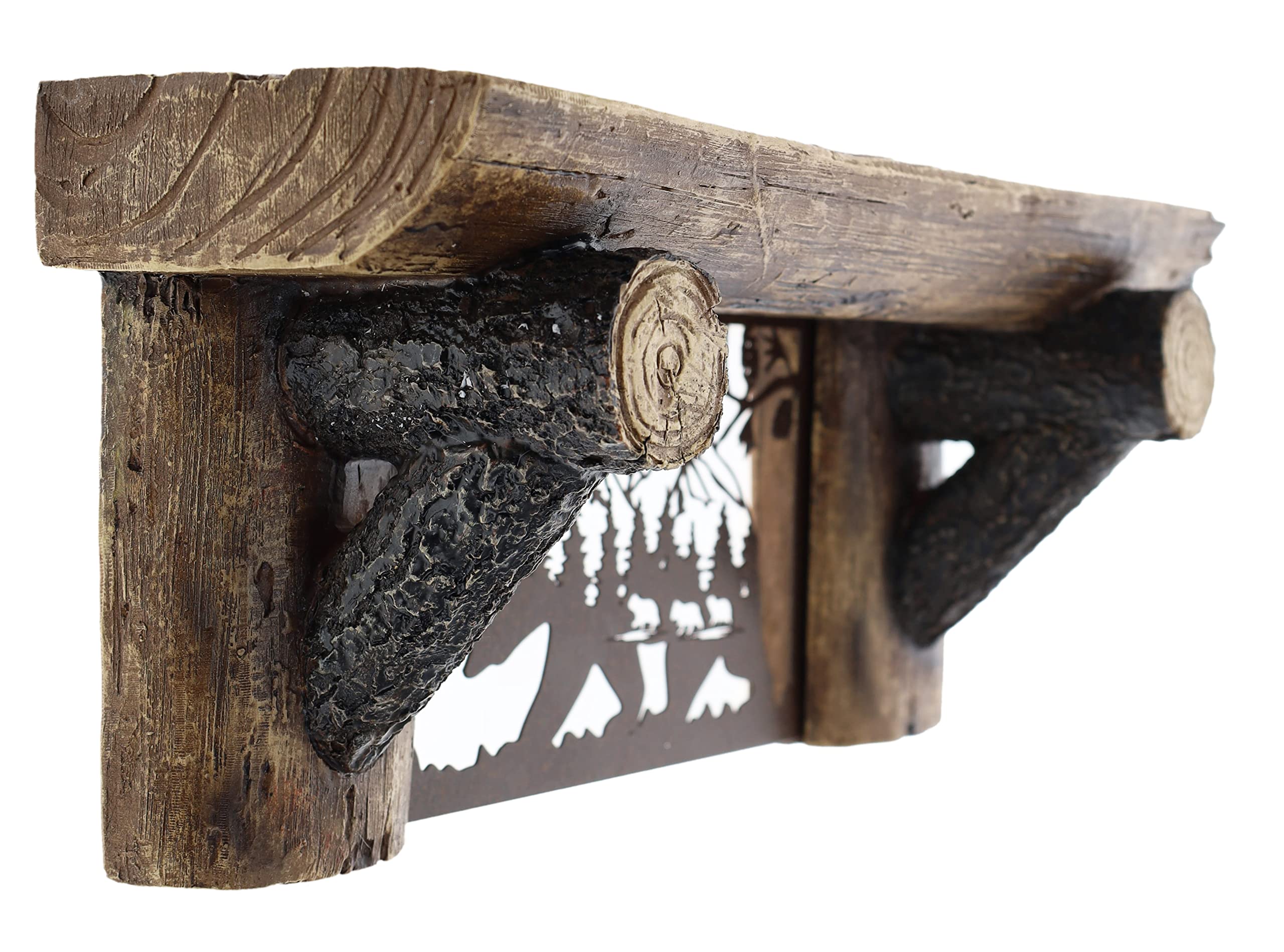 Rustic Cabin Lodge Wall Shelving Cabin Decor And Rustic Lodge Decor