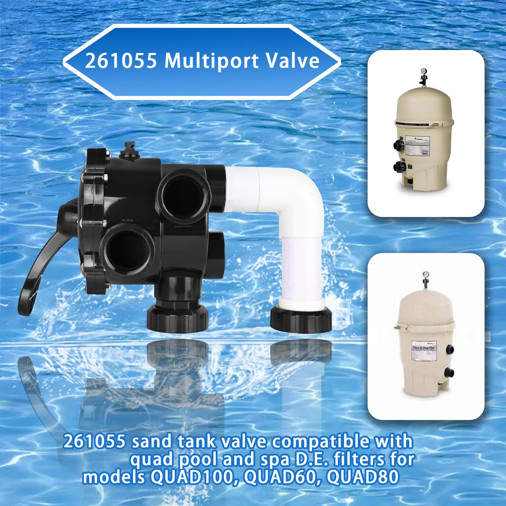 Upgrade 261055 Multiport Valve Compatible with pentair 261055 Multiport ...