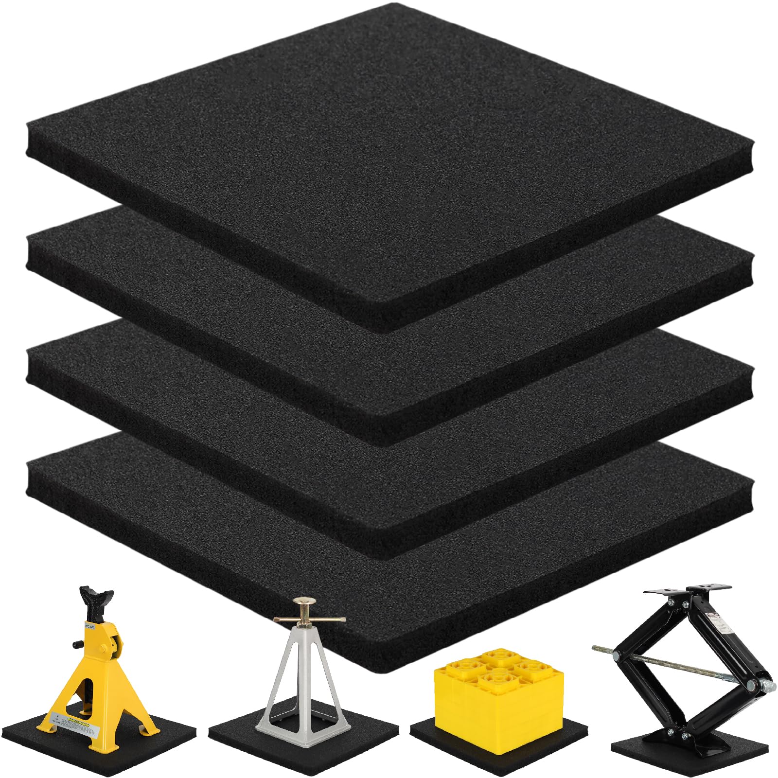 Amazon.com: OULEME RV Leveling Block Flex Pads, 12” Rubber Jack Pads ...