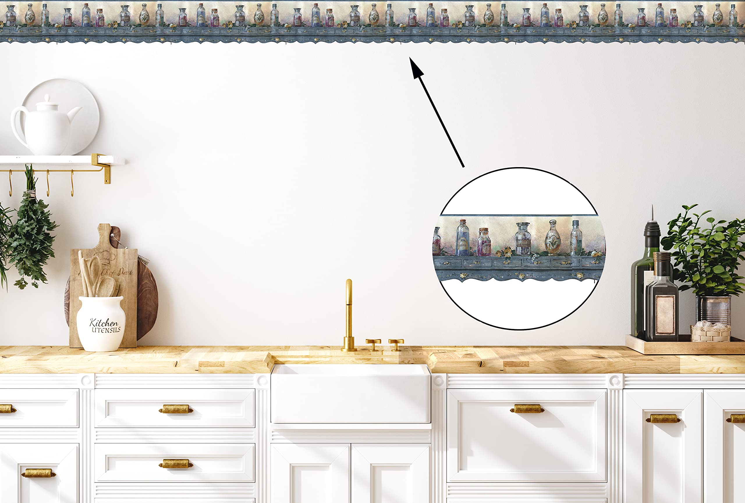 12 Kitchen Wall Borders Art3d White Wall Panels Modern 3D Wall Decor,