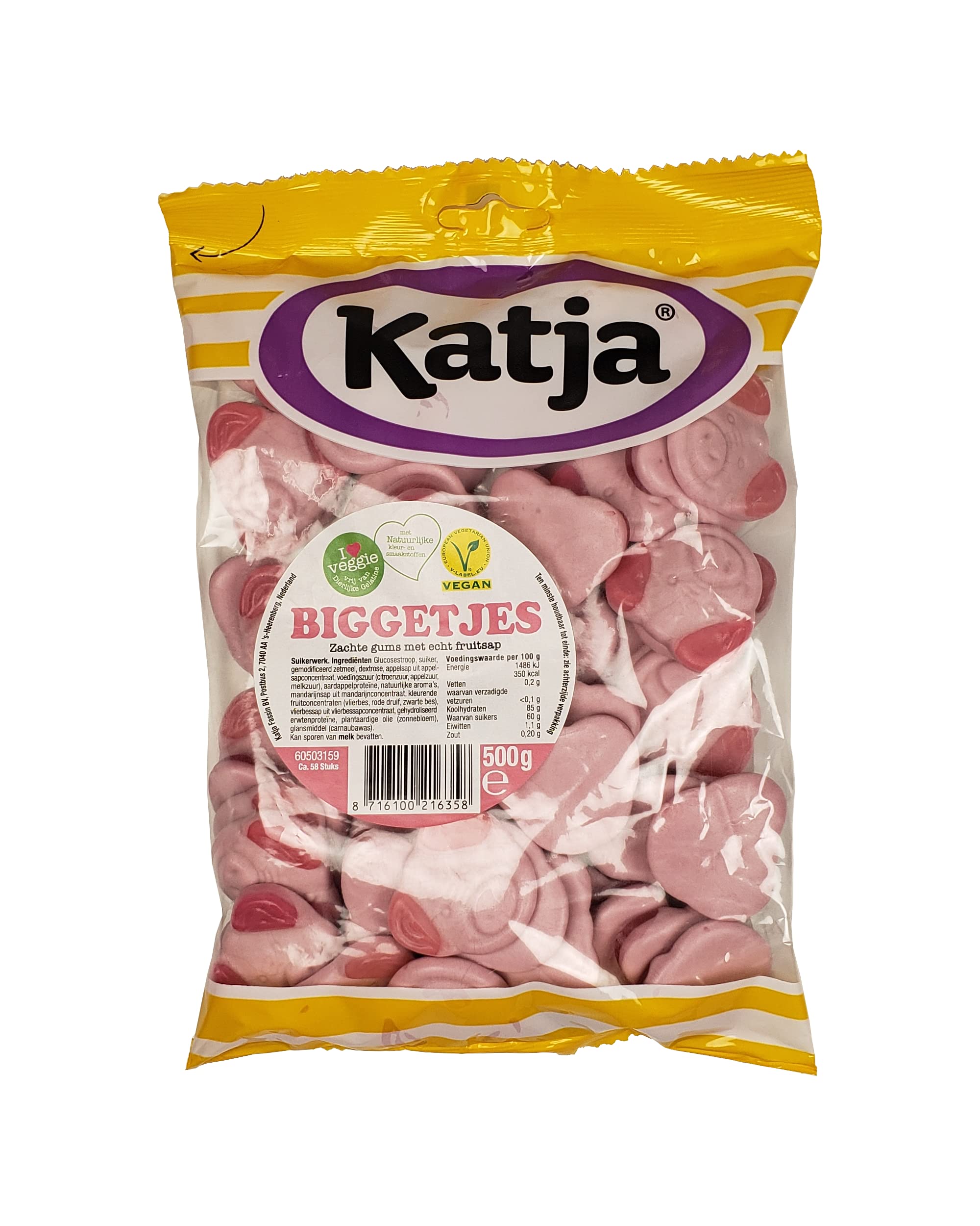 Katja Vegan Sweet Soft Gummies with Real Fruit Juices in Pig Faces ...