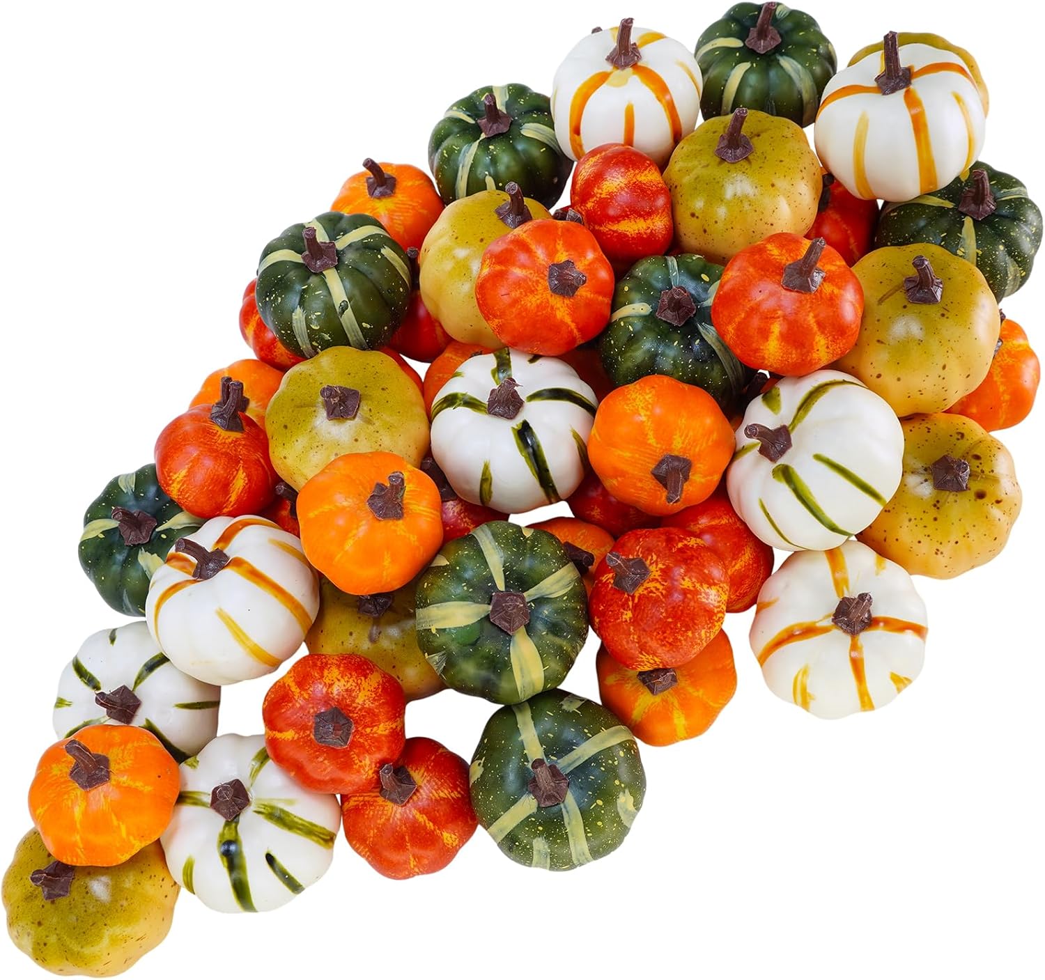 Amazon.com: Winlyn 56 Pcs Assorted Mini Artificial Pumpkins Fall ...