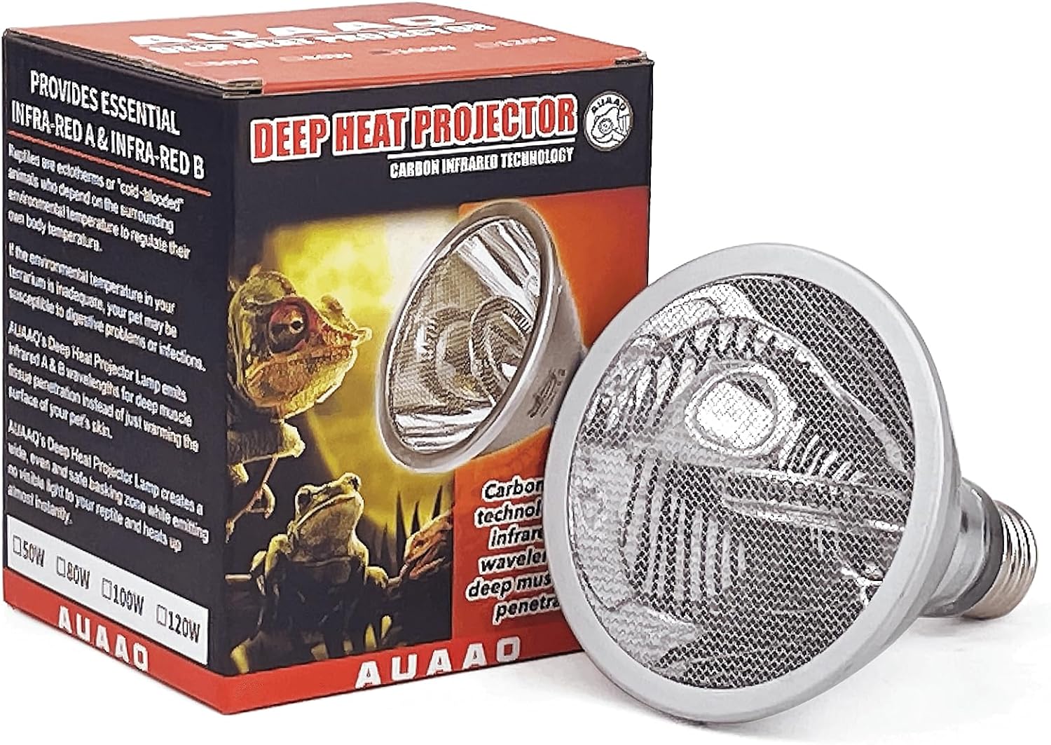 Amazon.com: 50W Deep Heat Infrared Projector Lamp for Reptiles, Emits ...