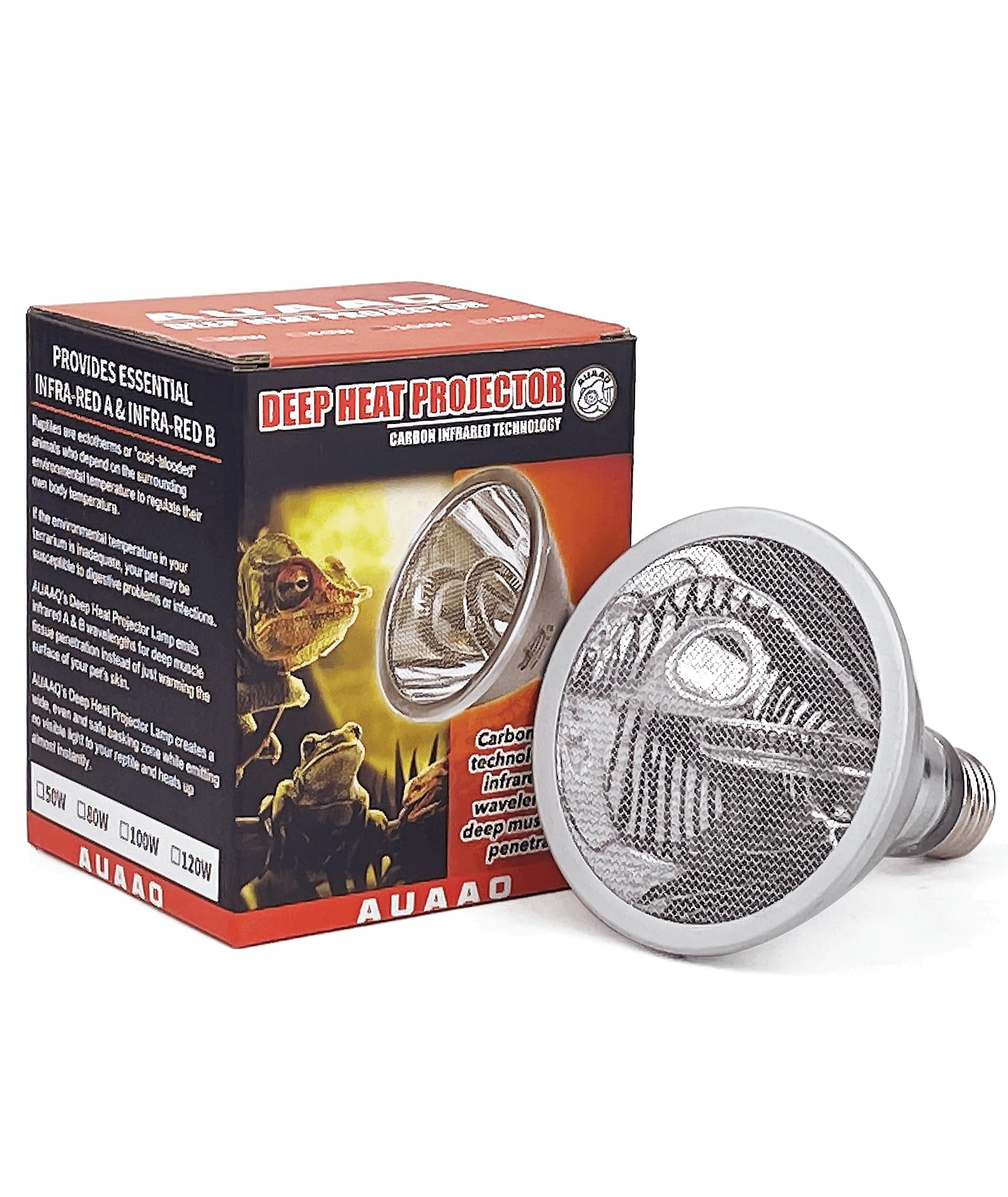 Amazon.com: 80W Deep Heat Infrared Projector Lamp for Reptiles, Emits ...