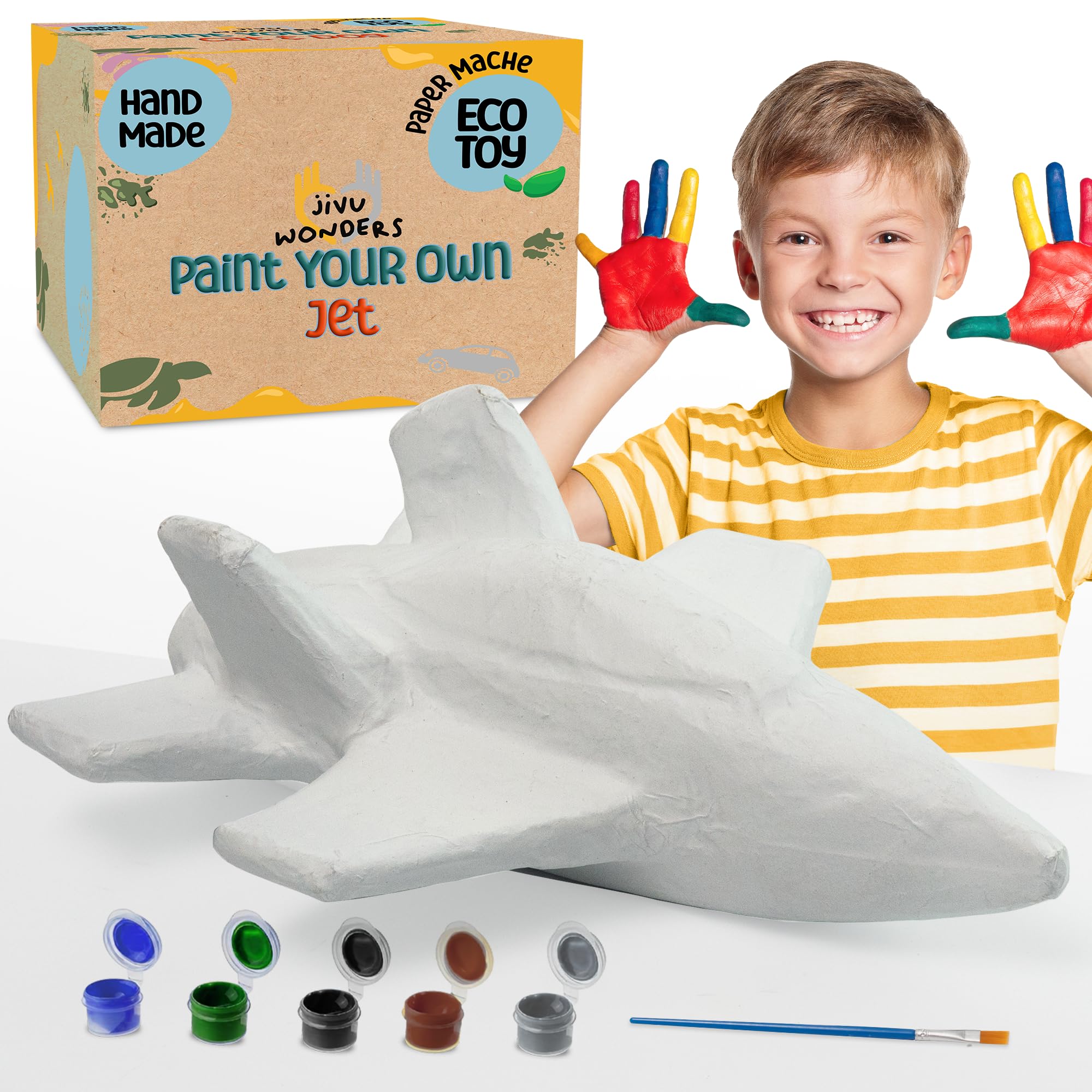 Amazon.com: Jivu Wonders Paper Mache Jet Plane Figurines for Adults ...