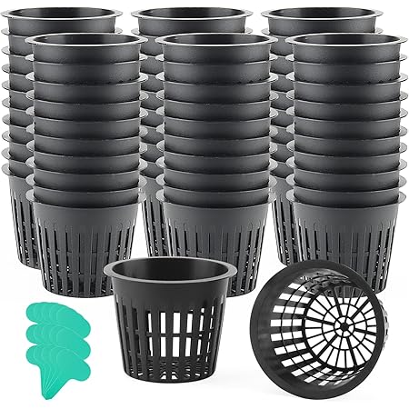 Amazon.com : LEXININ 60 Pack 3 Inch Garden Net Pots, Plastic Slotted ...