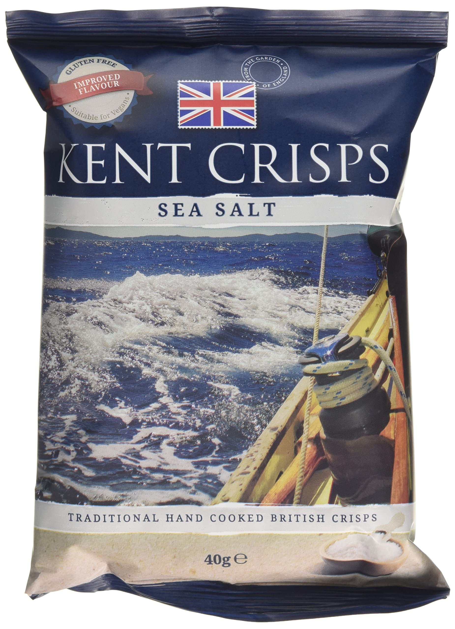 Kent Crisps Sea Salt 40 g (Pack of 20) : Amazon.co.uk: Grocery