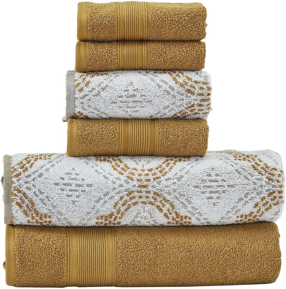 Amazon.com: Modern Threads Capri 6-Piece Reversible Yarn Dyed Jacquard ...