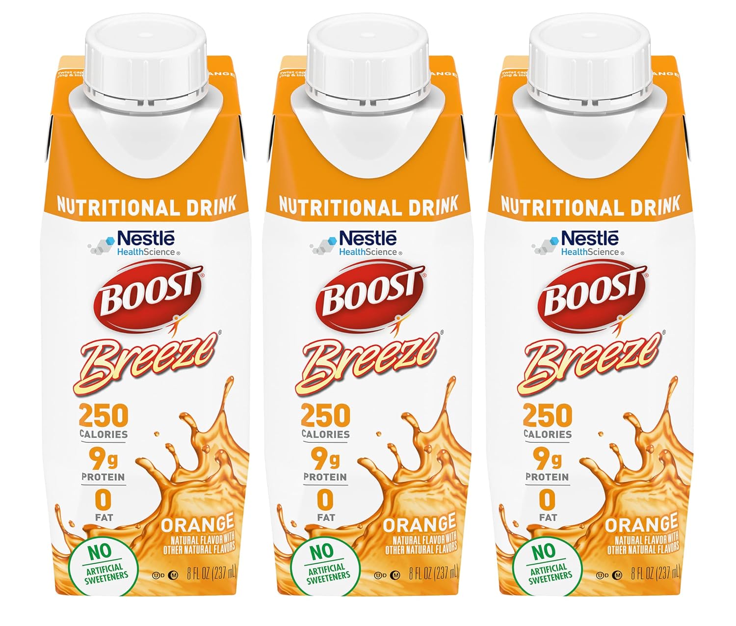 BOOST BREEZE Bebida Nutricional (240 ml – Pacote com 3) Laranja ...