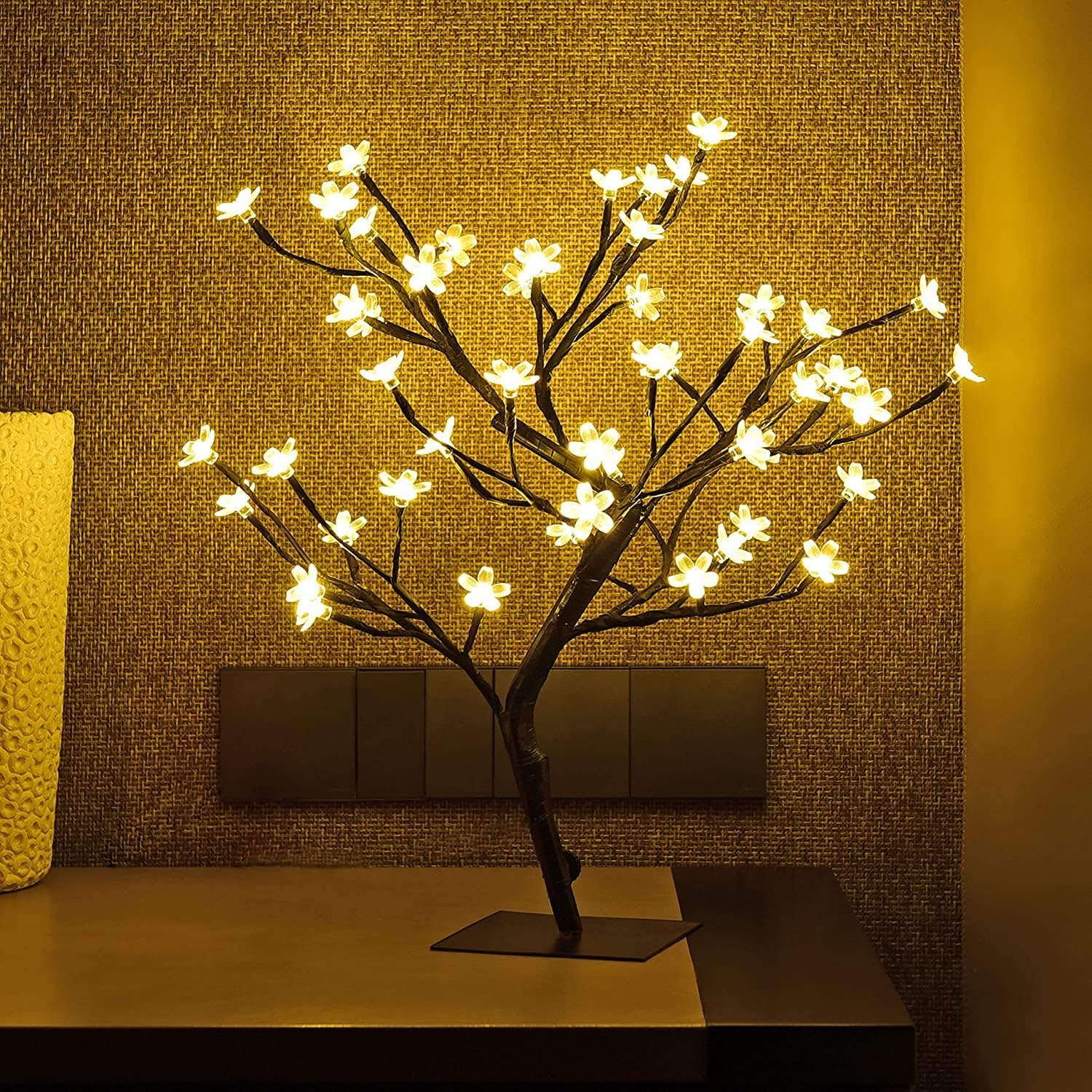 Buy GLOWSERIE Cherry Blossom Tree Light,17inch 28LED Lighted Tabletop ...