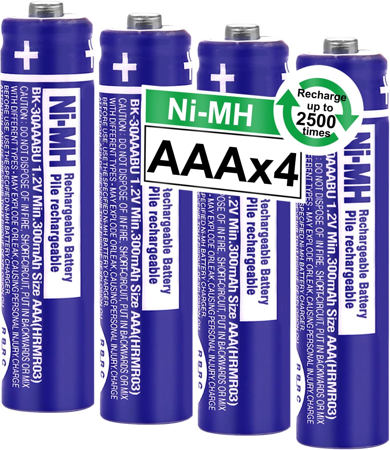 Amazon.com: pingju NI-MH AAA Rechargeable Battery 1.2V 700mah 8-Pack ...