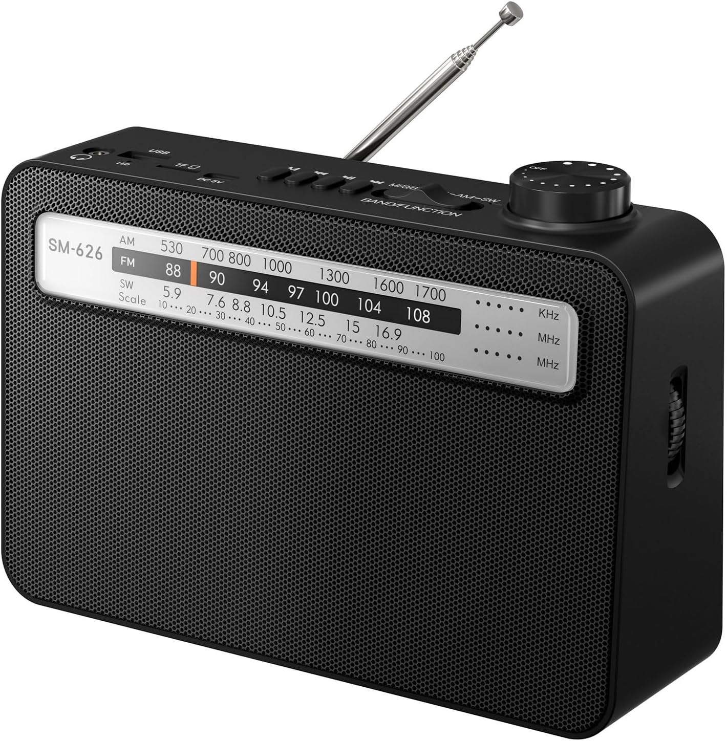 Amazon.com: JEUJUG Portable AM FM Radio, Bluetooth 5.0 Radios 5 Watts ...