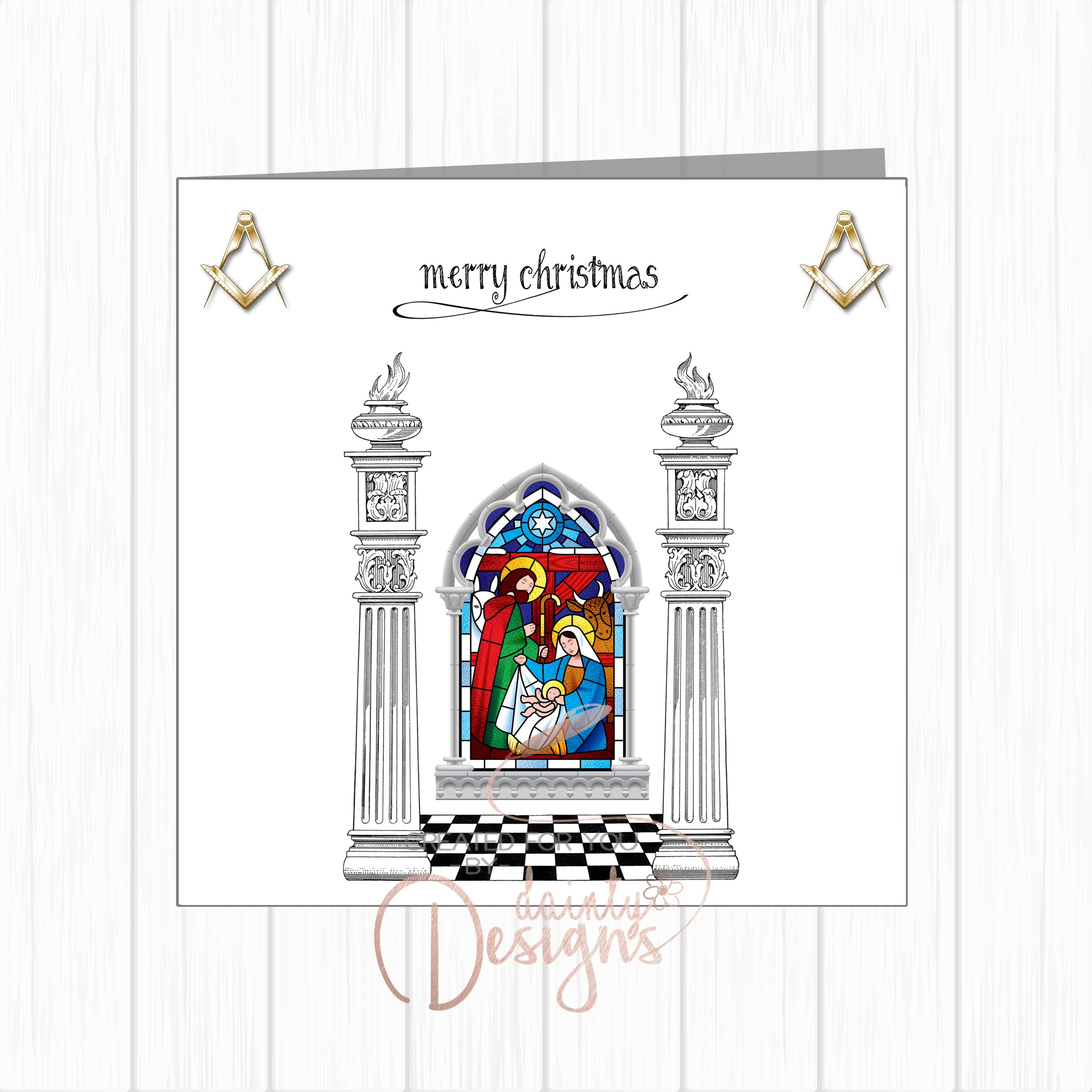 Masonic Christmas Greetings Masonic Seasons Greeting Card Freemasons