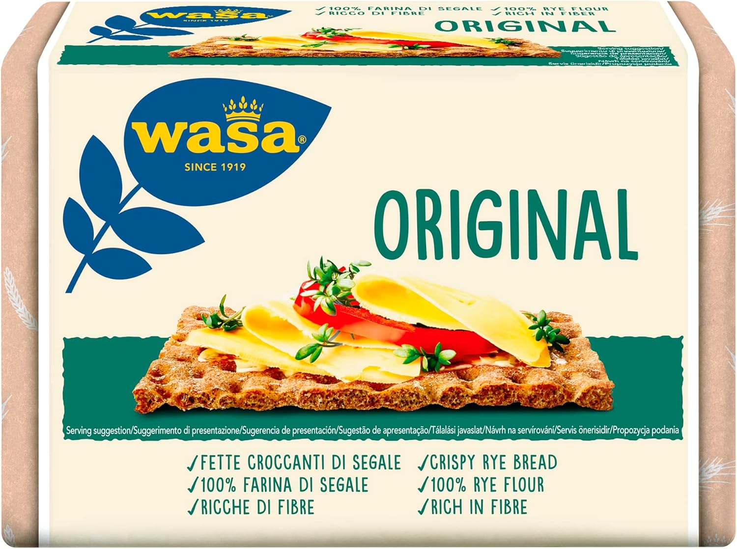 Wasa Original Whole Grain Healthy Crispbread Crackers 275g : Amazon.ae ...