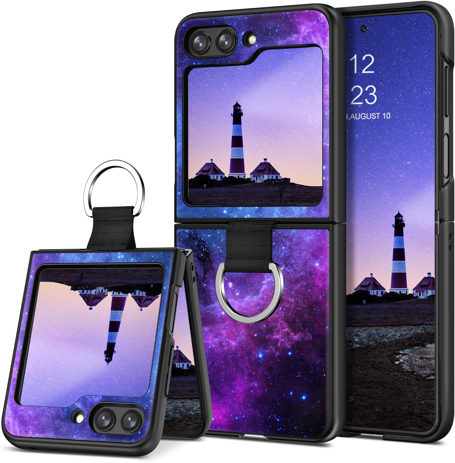 Amazon.com: GUAGUA Compatible with Samsung Galaxy Z Flip 5 5G Case 6.7 ...