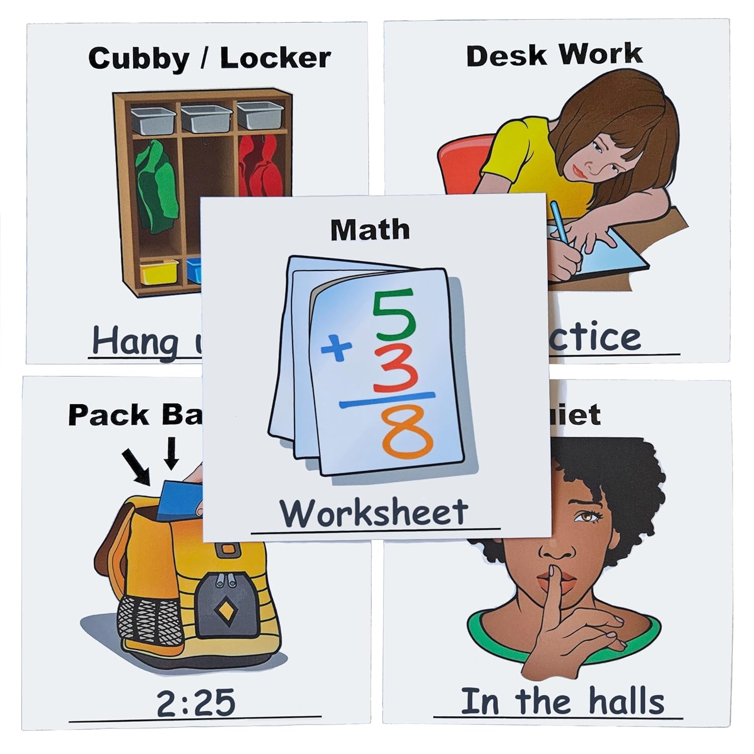 Daily Classroom Picture Schedule, for Special Education, Pocket Charts ...