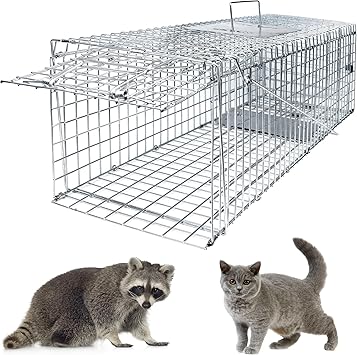 RsxPtyxagoros Live Animal Trap - 32'' Humane Way Folding Raccoon Traps ...